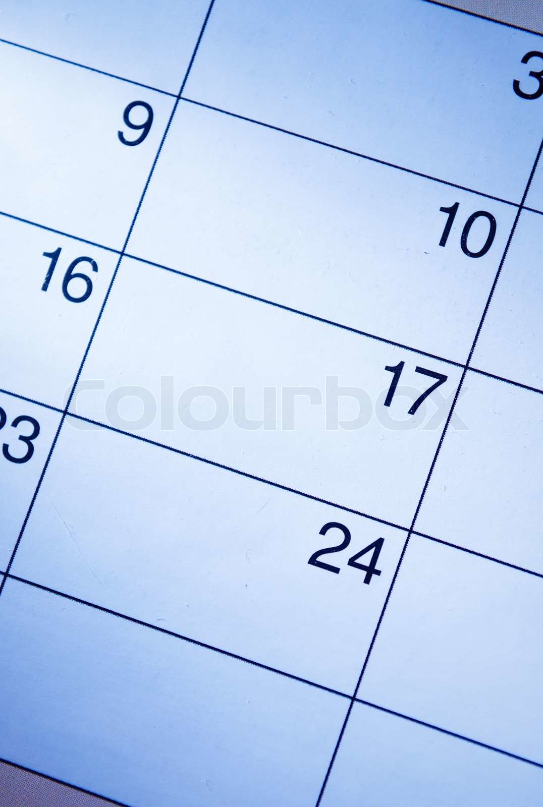 Blank calendar with generic date squares | Stock image | Colourbox