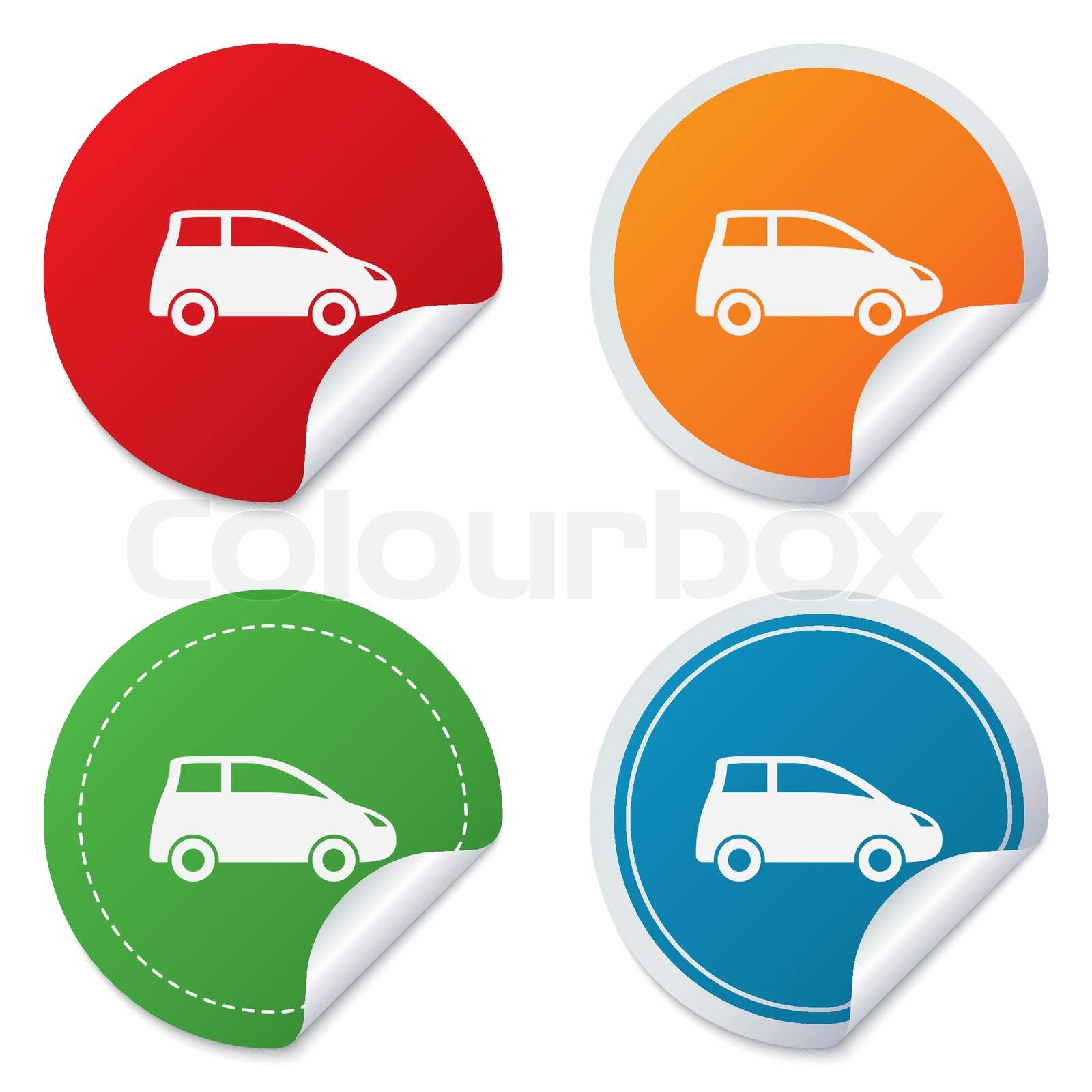 Car sign icon. Hatchback symbol. | Stock vector | Colourbox