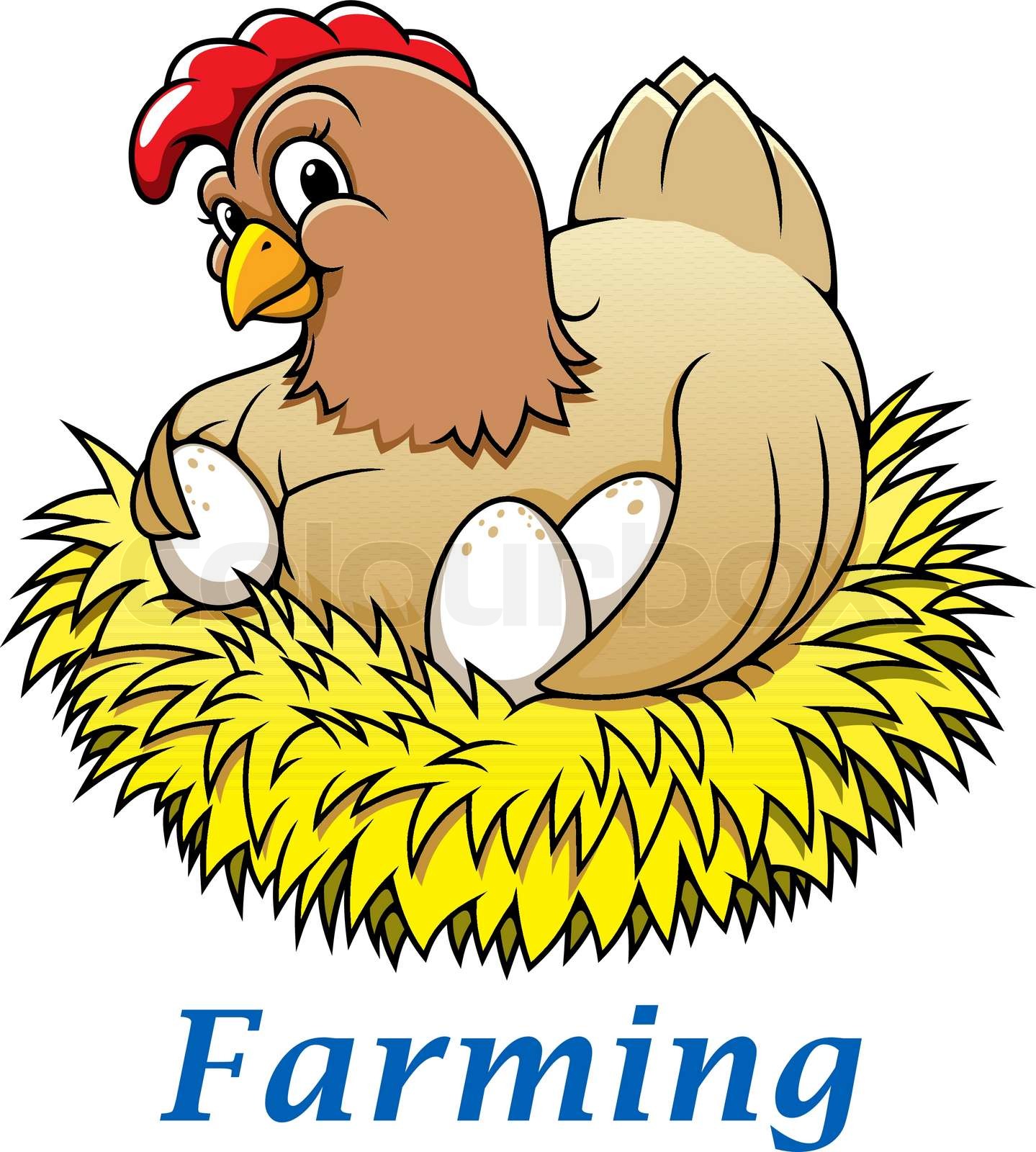 Cartoon hen character | Stock vector | Colourbox