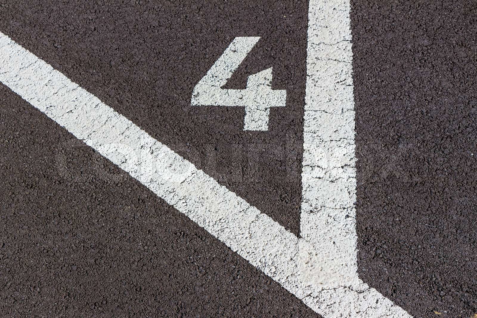 numbers in a parking lot | Stock image | Colourbox