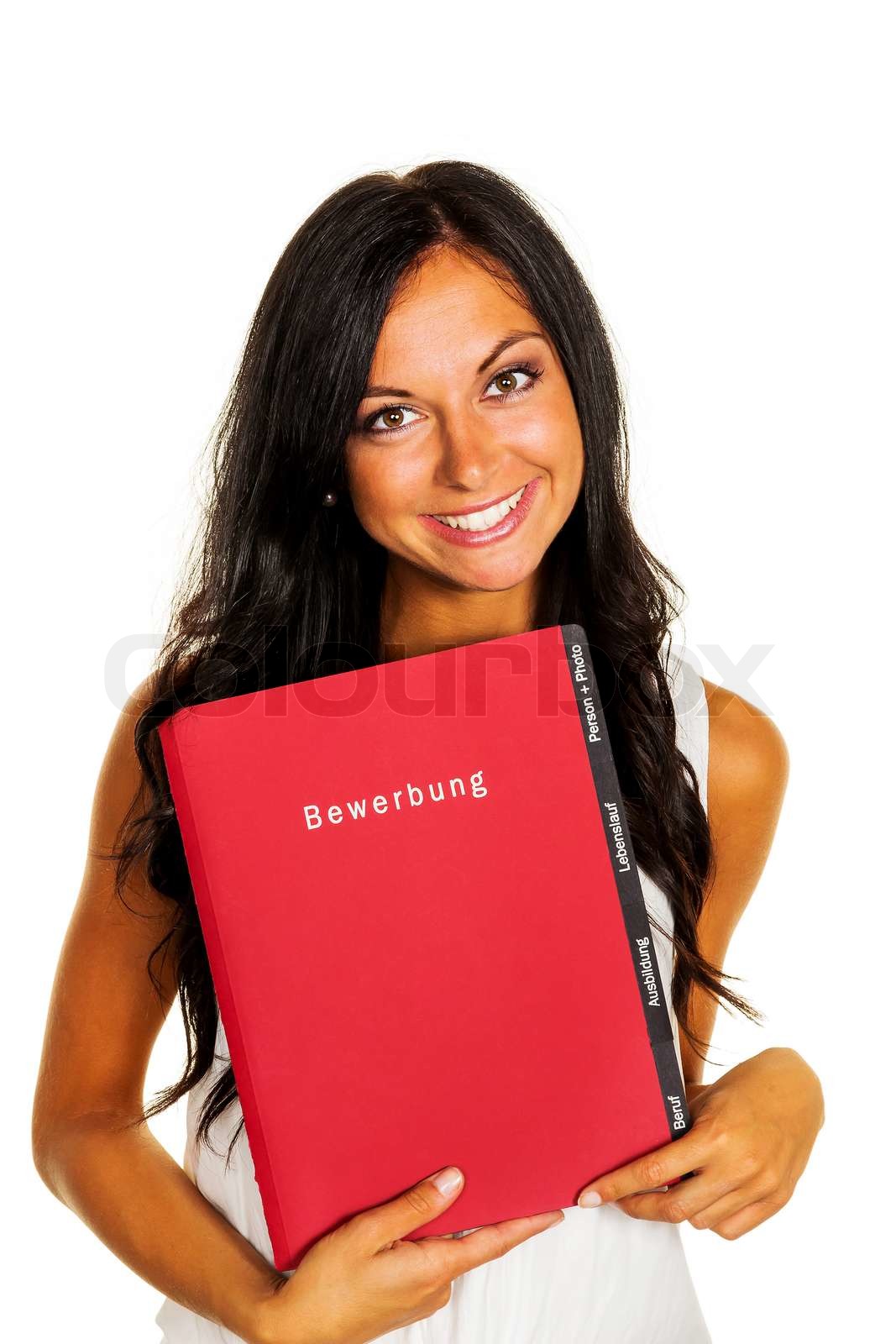 woman with application portfolio | Stock image | Colourbox