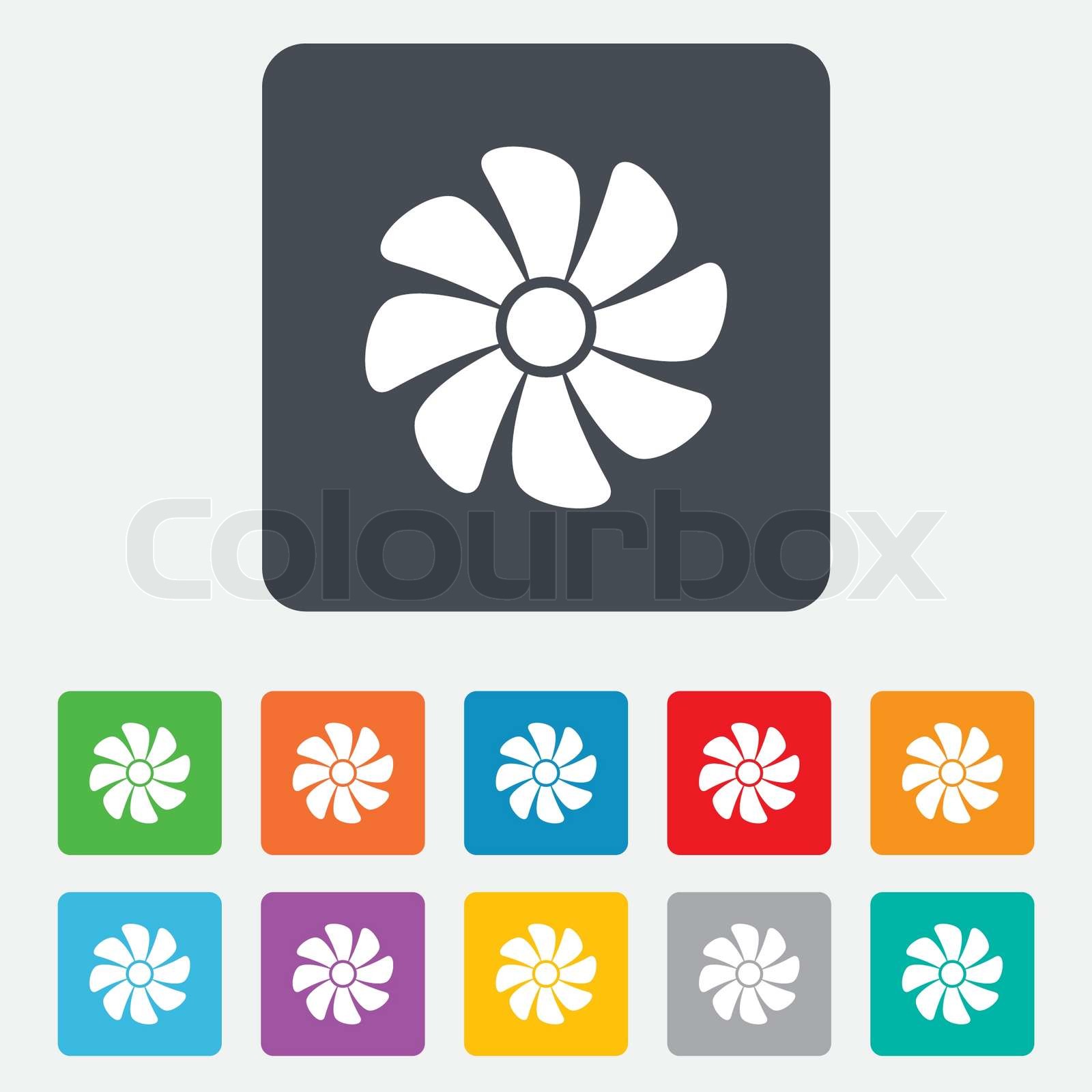 Ventilation sign icon. Ventilator symbol. | Stock vector | Colourbox