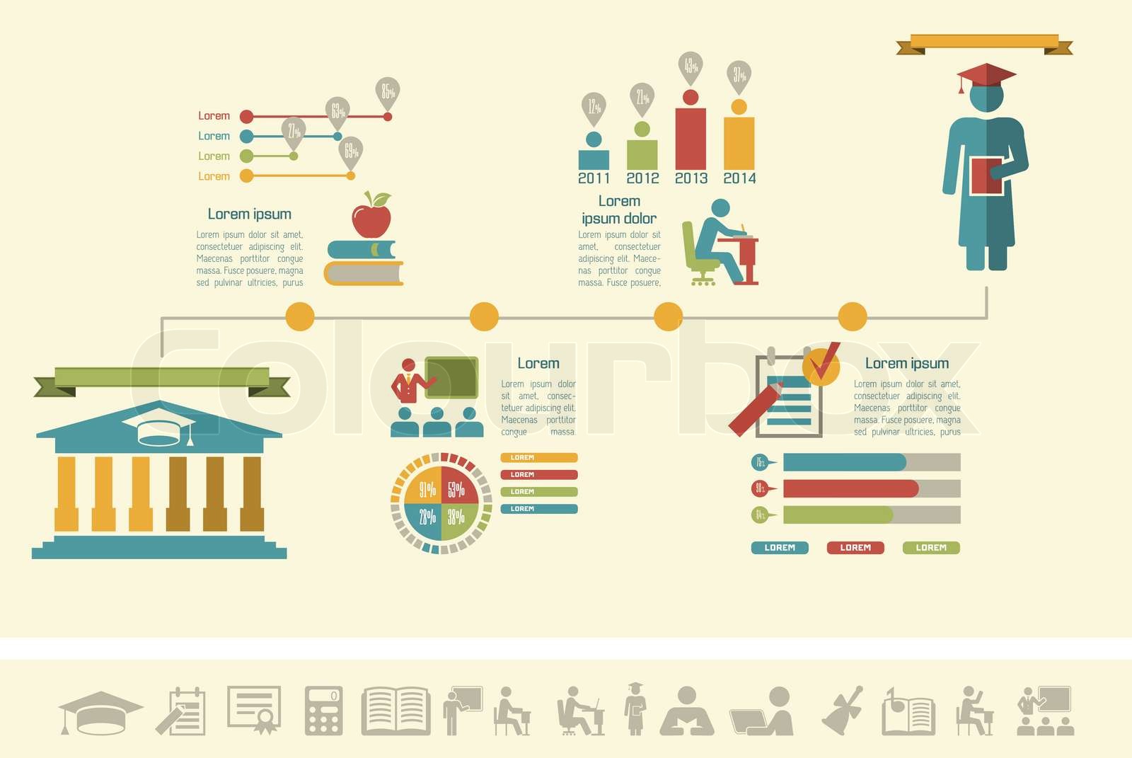 Education Infographics. | Stock vector | Colourbox