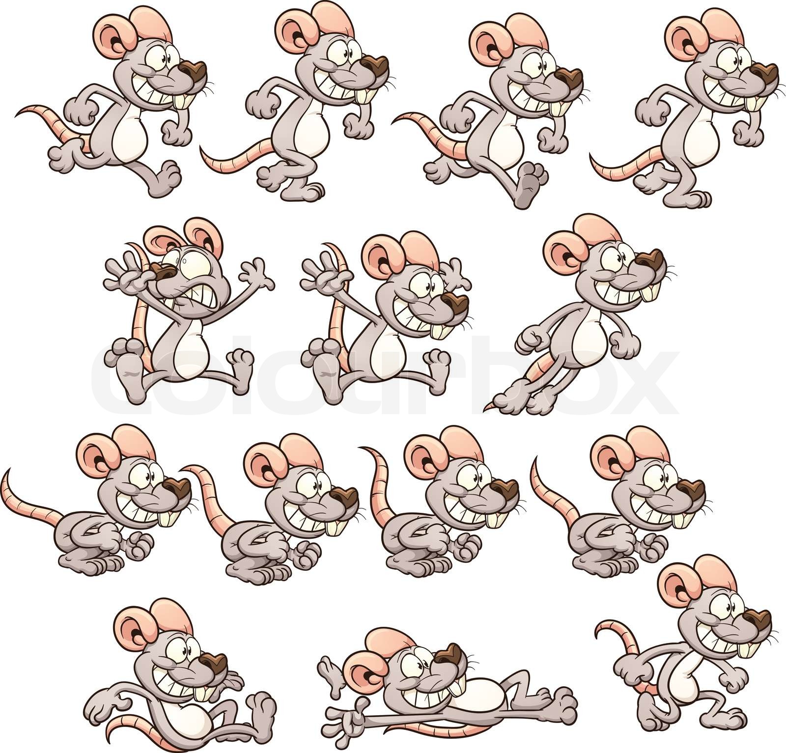 maus, cartoon, vektor | Stock-Vektor | Colourbox