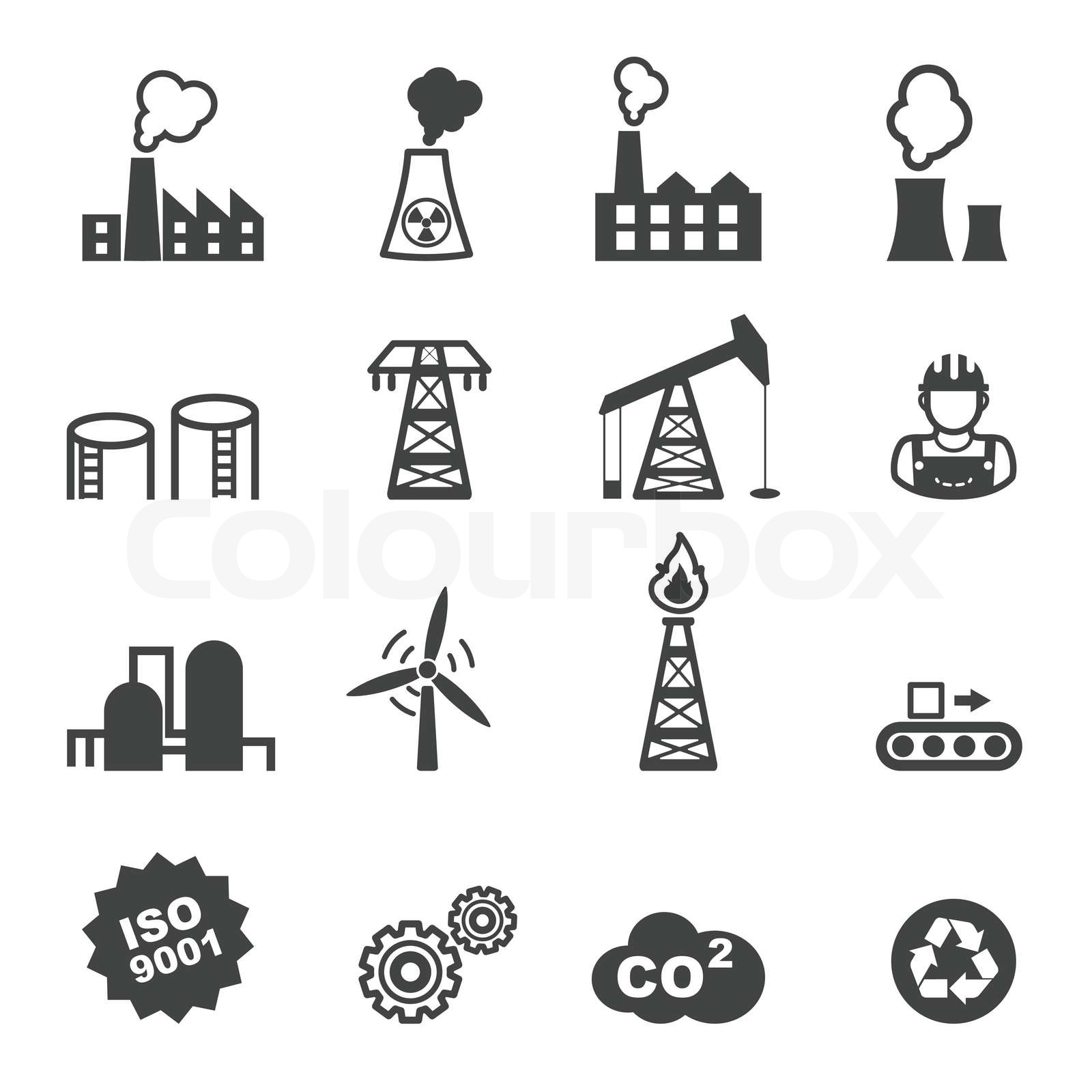 industry icons | Stock vector | Colourbox