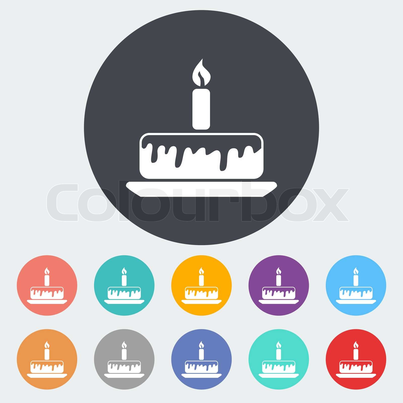 Cake icon | Stock vector | Colourbox