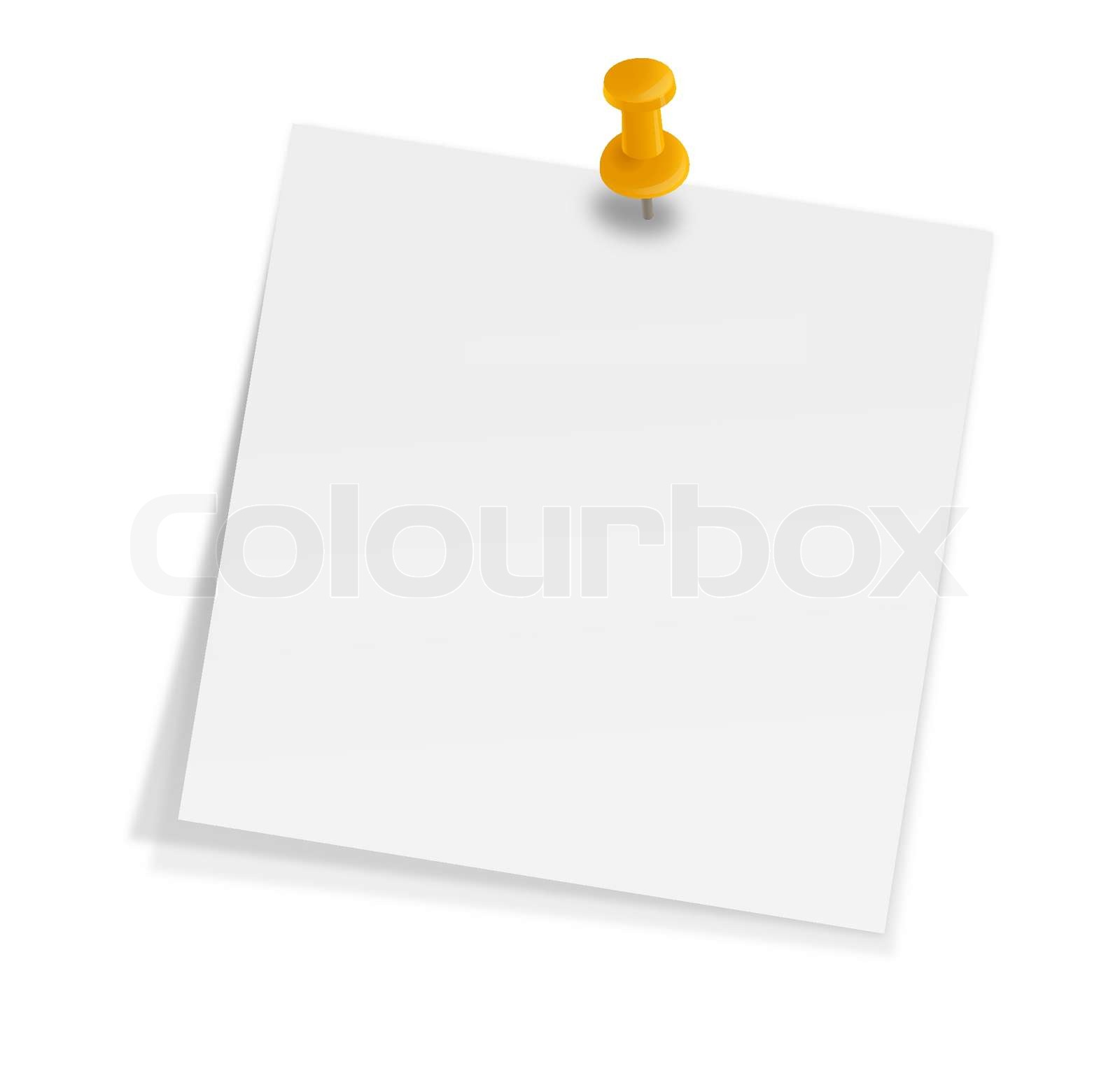 sticky note with pin needle | Stock vector | Colourbox