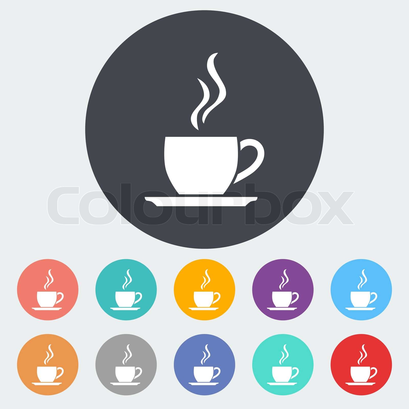 Cafe flat single icon. | Stock vector | Colourbox