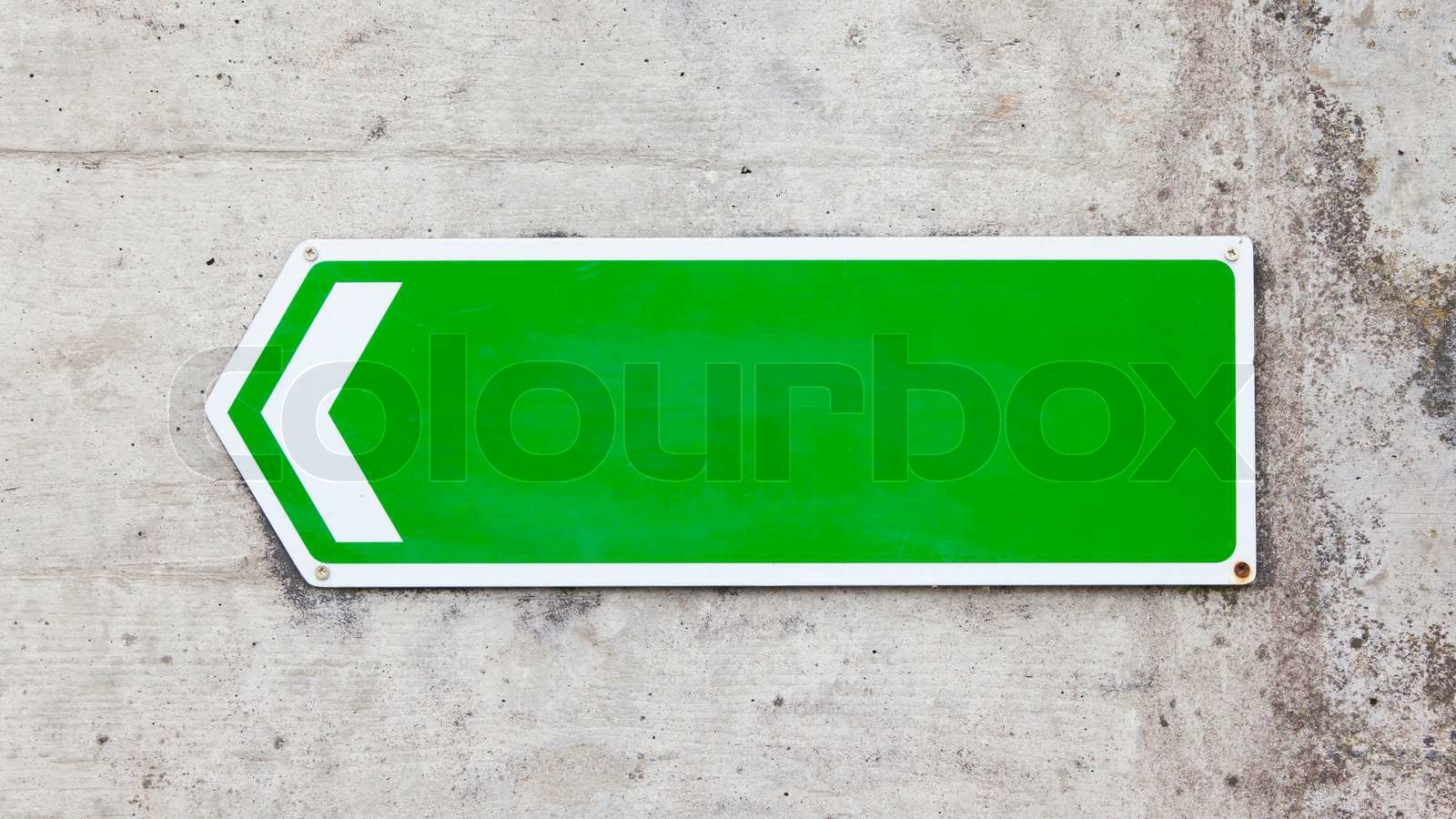 Green sign | Stock image | Colourbox