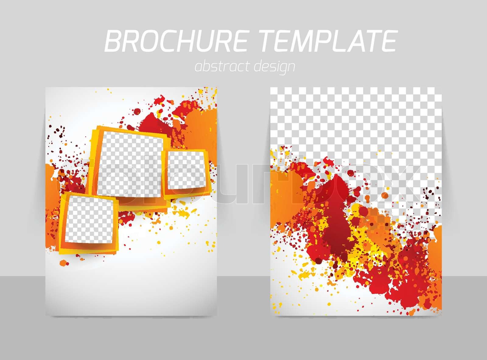 Flyer back and front template design | Stock vector | Colourbox