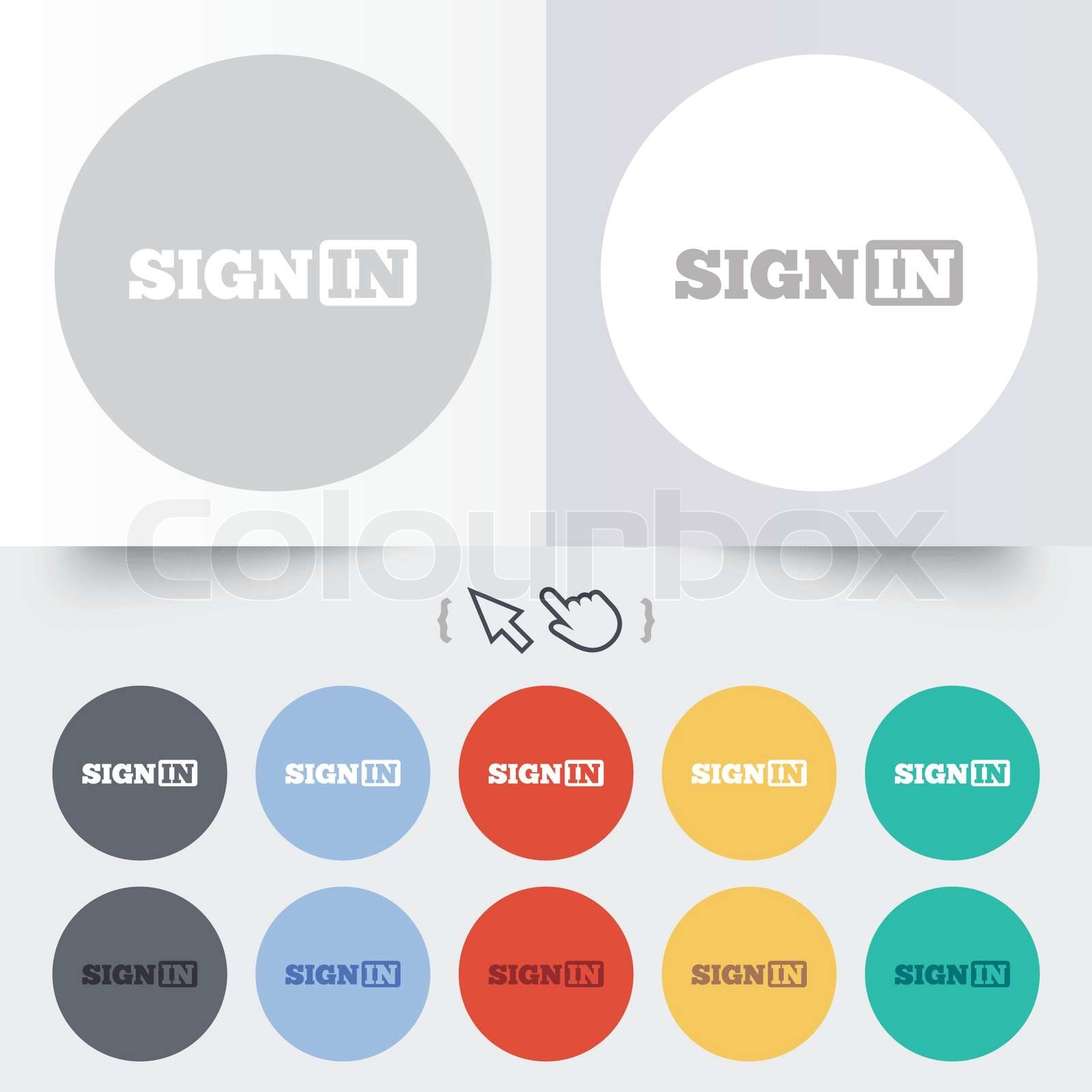 Sign in icon. Join symbol. | Stock vector | Colourbox