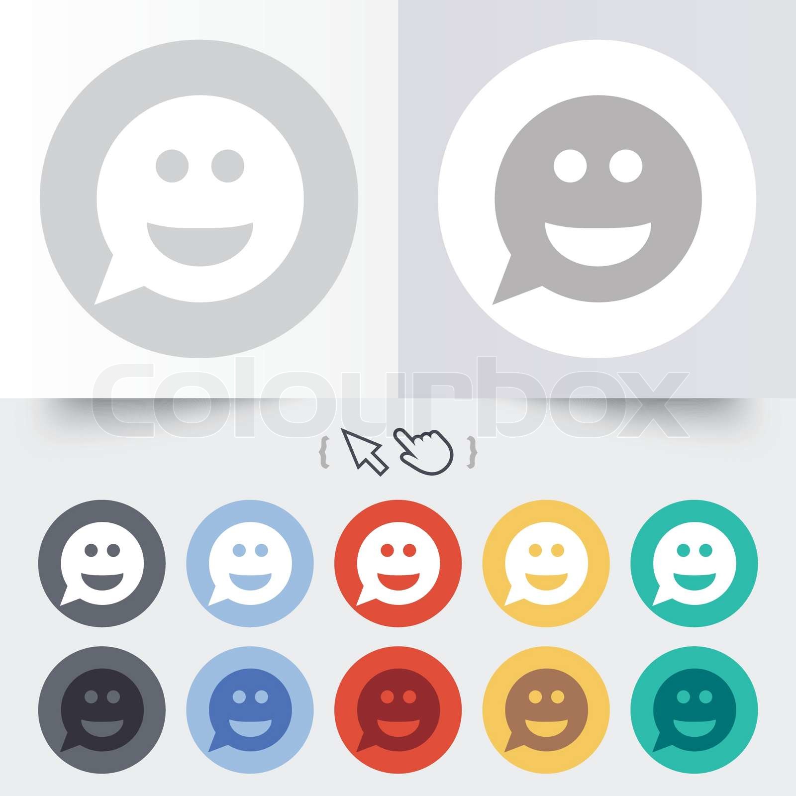 Smile face sign icon. Smiley symbol. | Stock vector | Colourbox