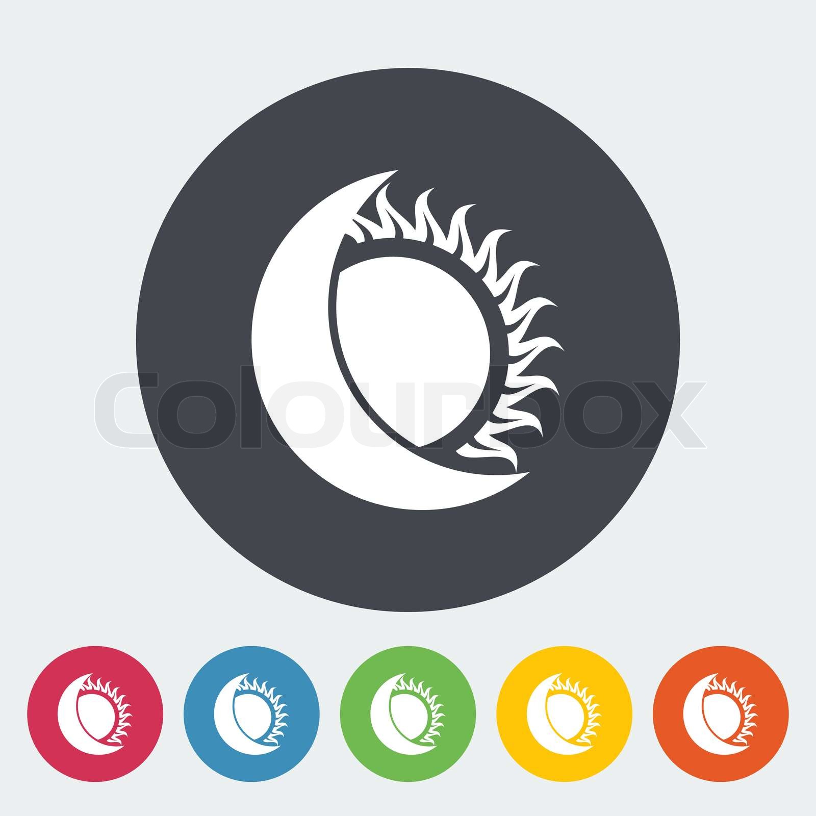 Solar eclipse single icon. | Stock vector | Colourbox