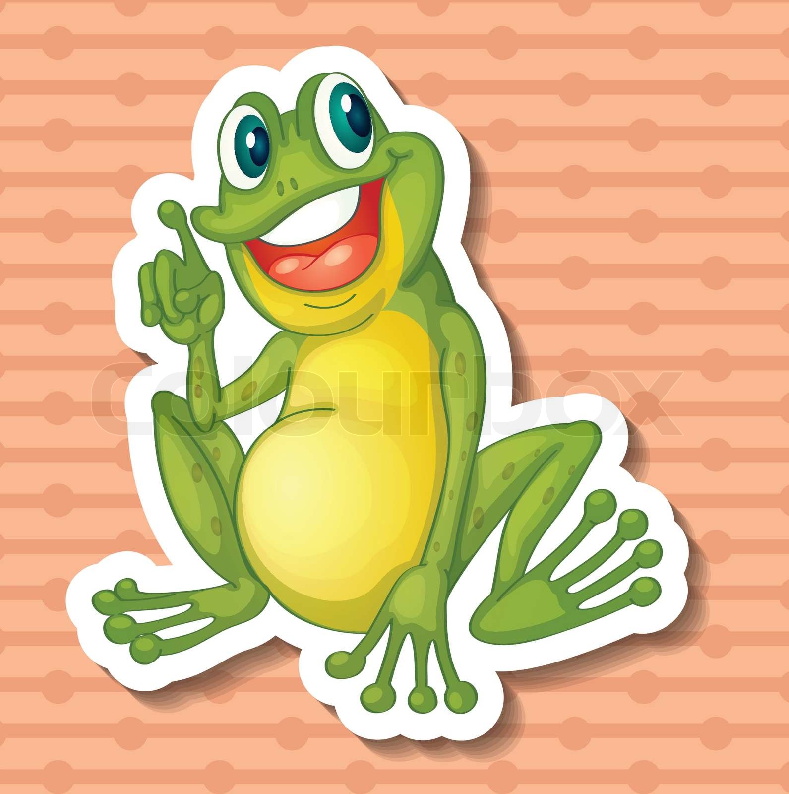 niedlich, cartoon, kröte | Stock-Vektor | Colourbox