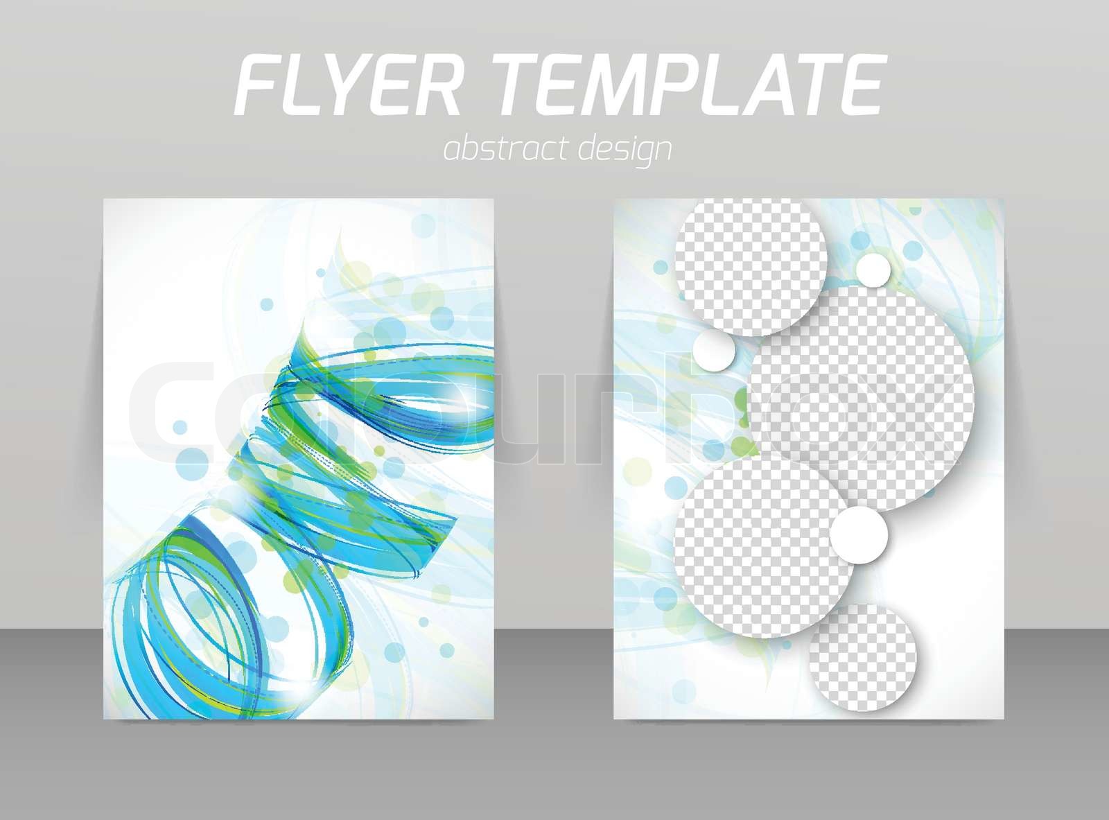 Flyer back and front design template | Stock vector | Colourbox