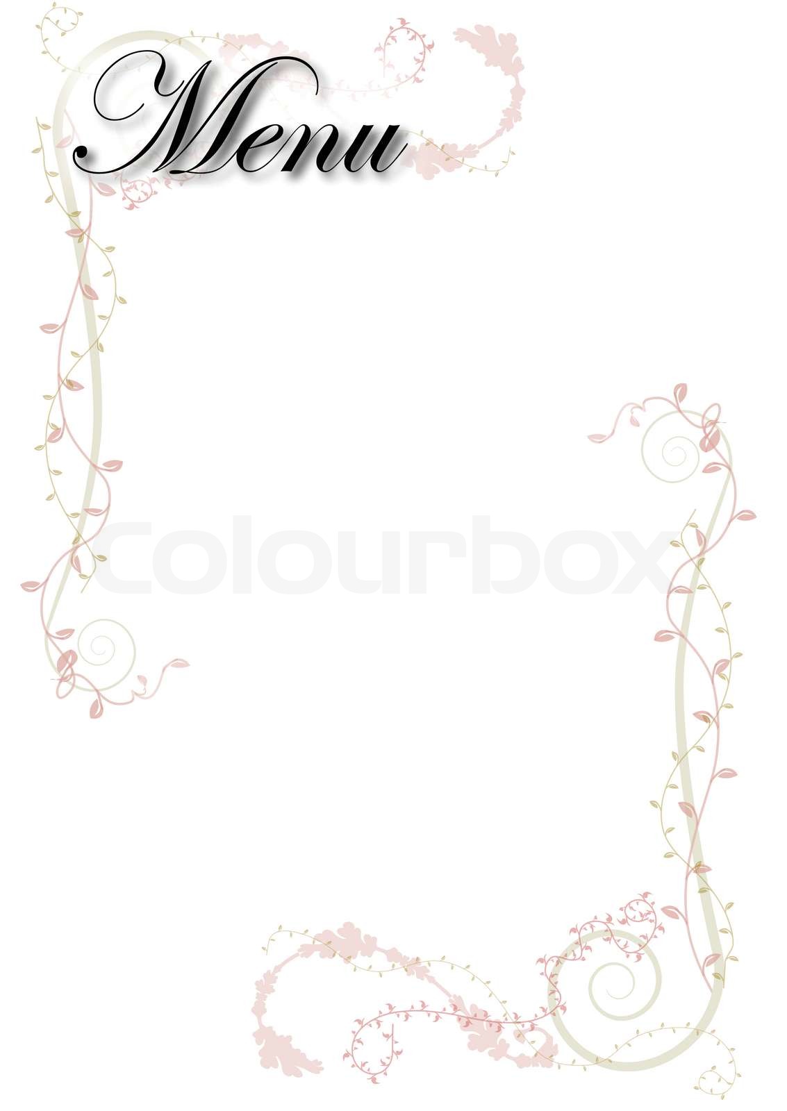 menü, karte, rahmen | Stock-Vektor | Colourbox