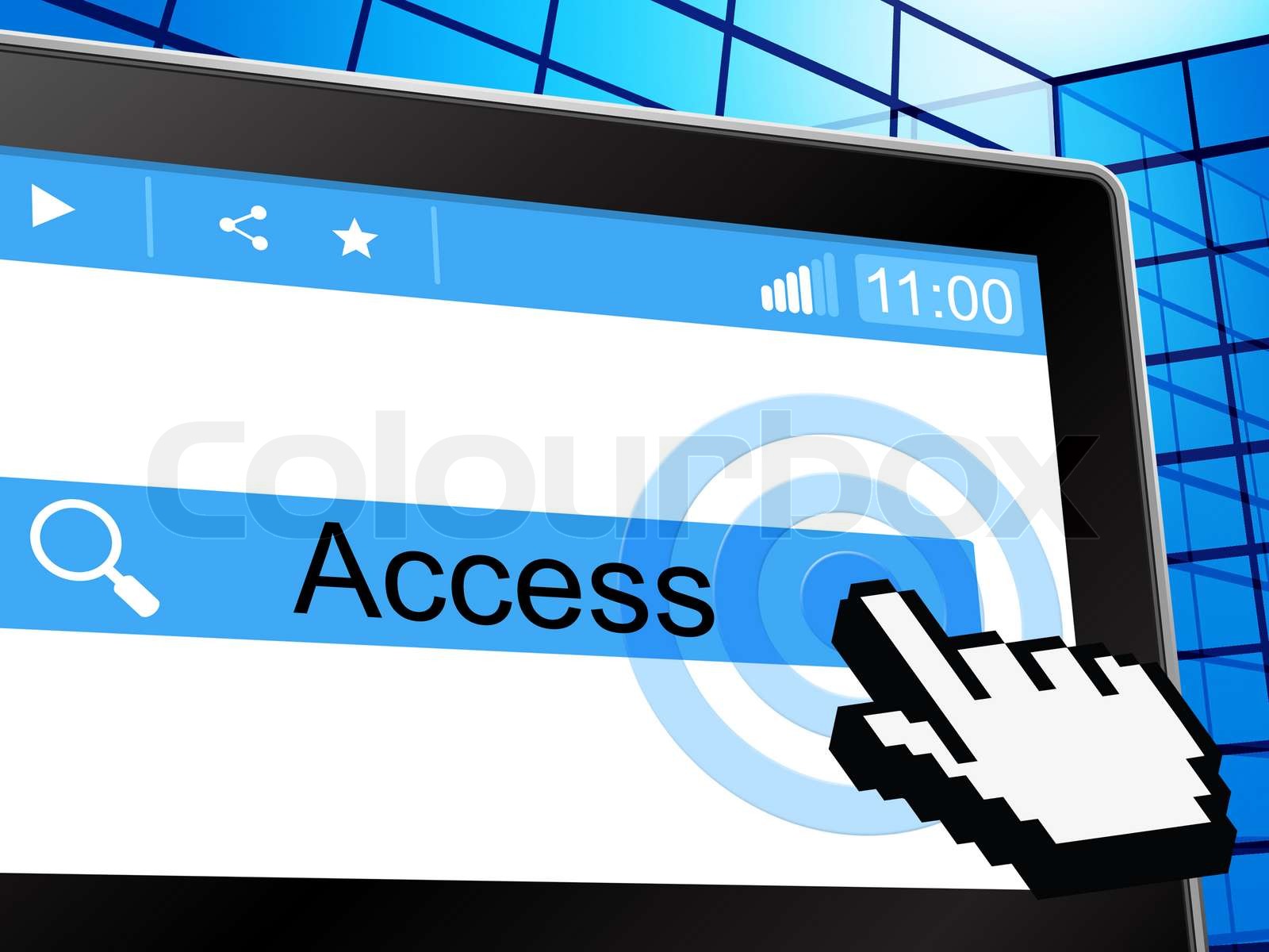 Online Access Shows World Wide Web And Permission | Stock image | Colourbox