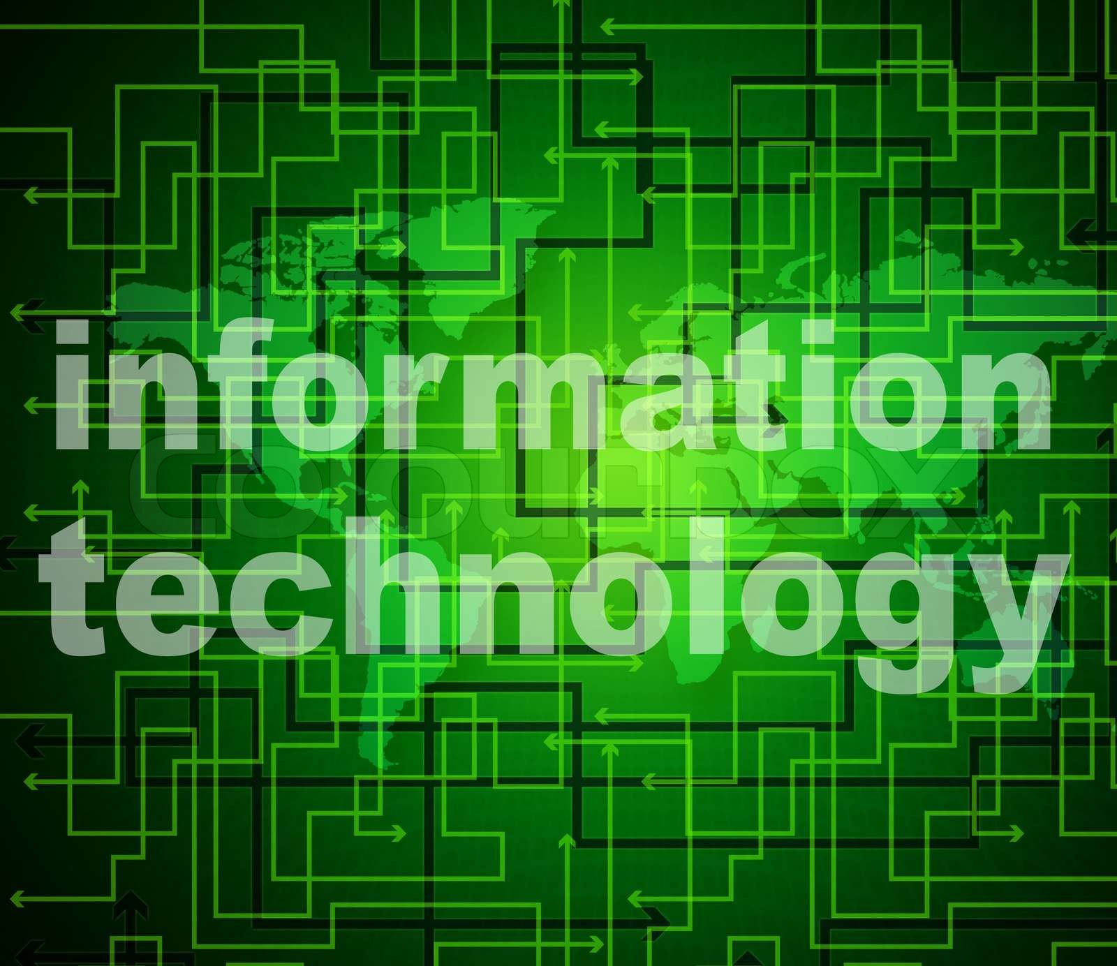 Information Technology Shows Assistance Data And High-Tech | Stock ...
