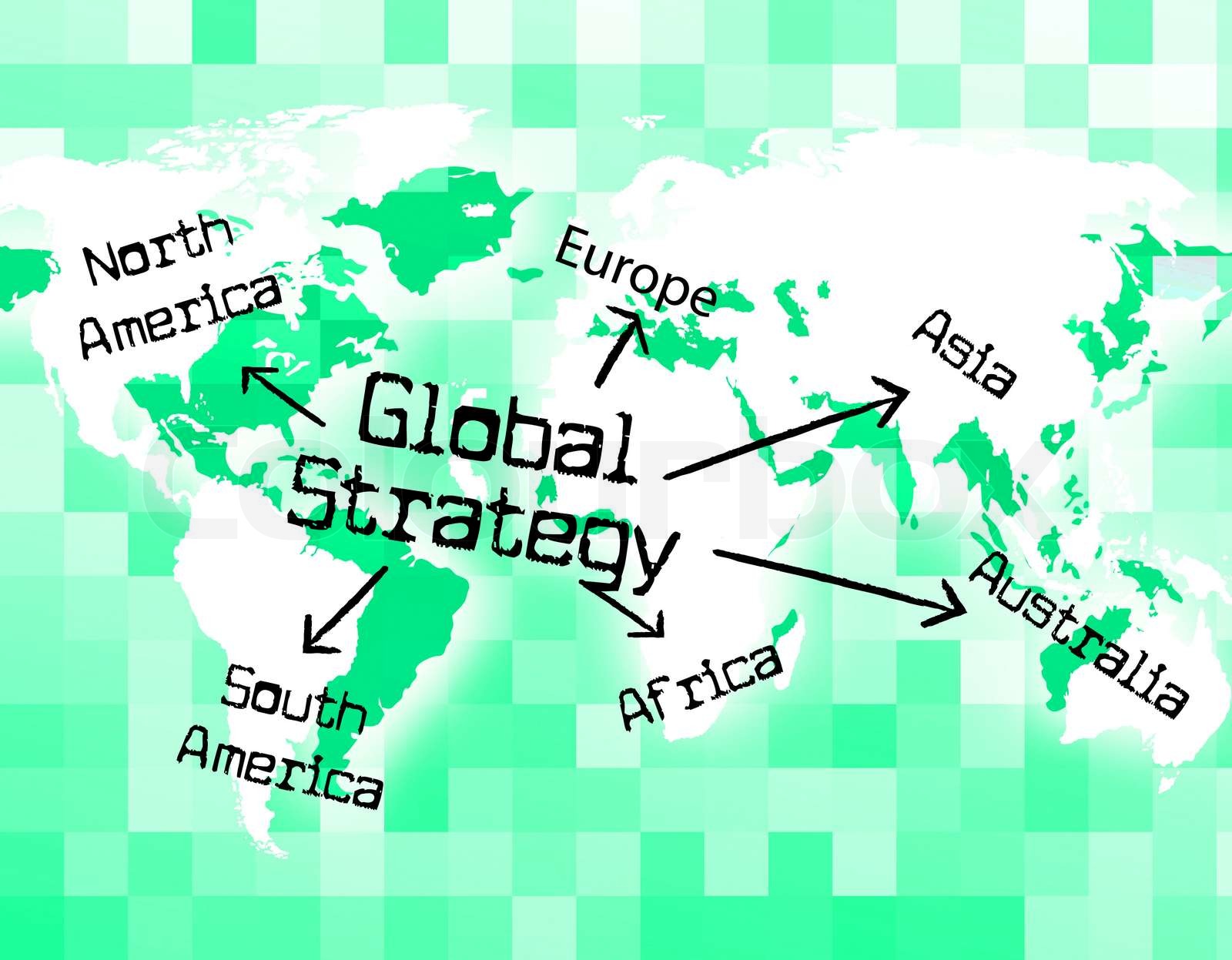 Global Strategy Shows Globally Innovation And Planet | Stock image ...