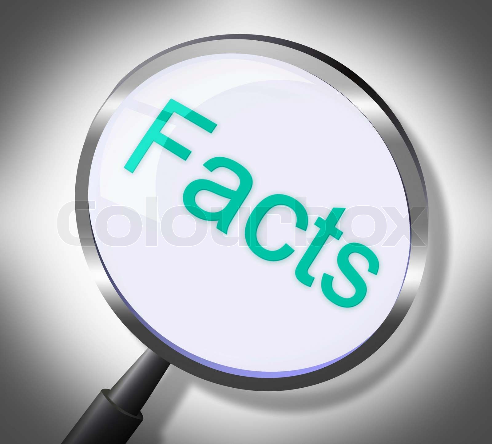 Facts Magnifier Represents Knowledge Searching And Info | Stock image ...