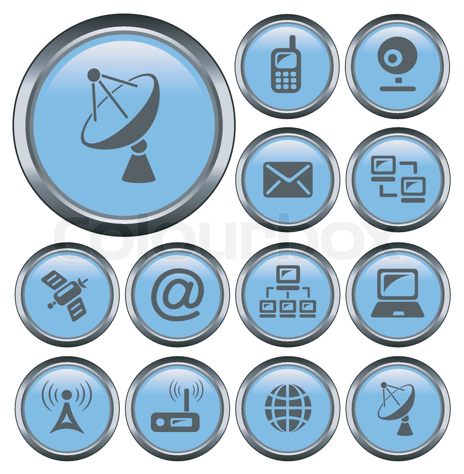 Communication buttons | Stock vector | Colourbox