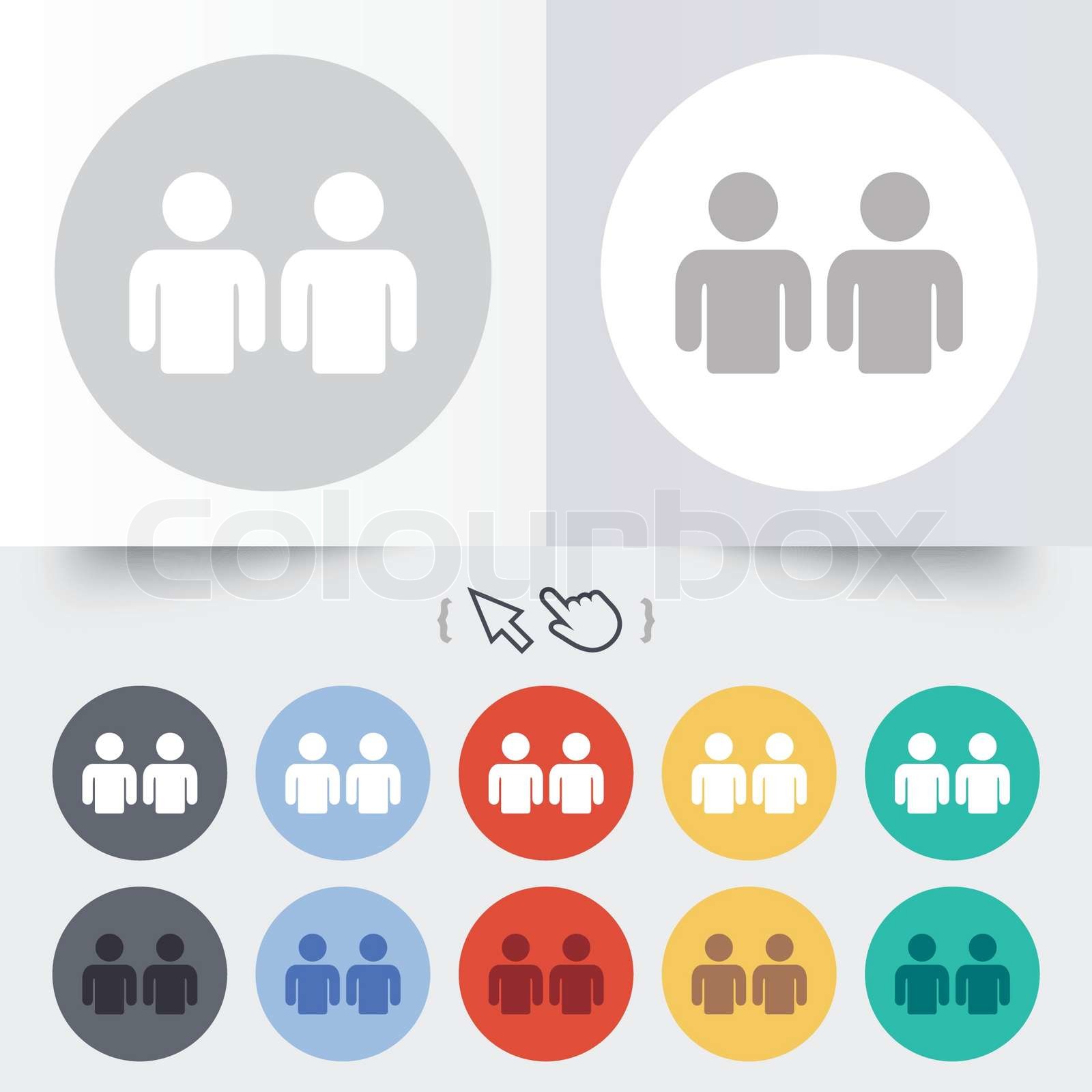 Friends sign icon. Social media symbol. | Stock vector | Colourbox