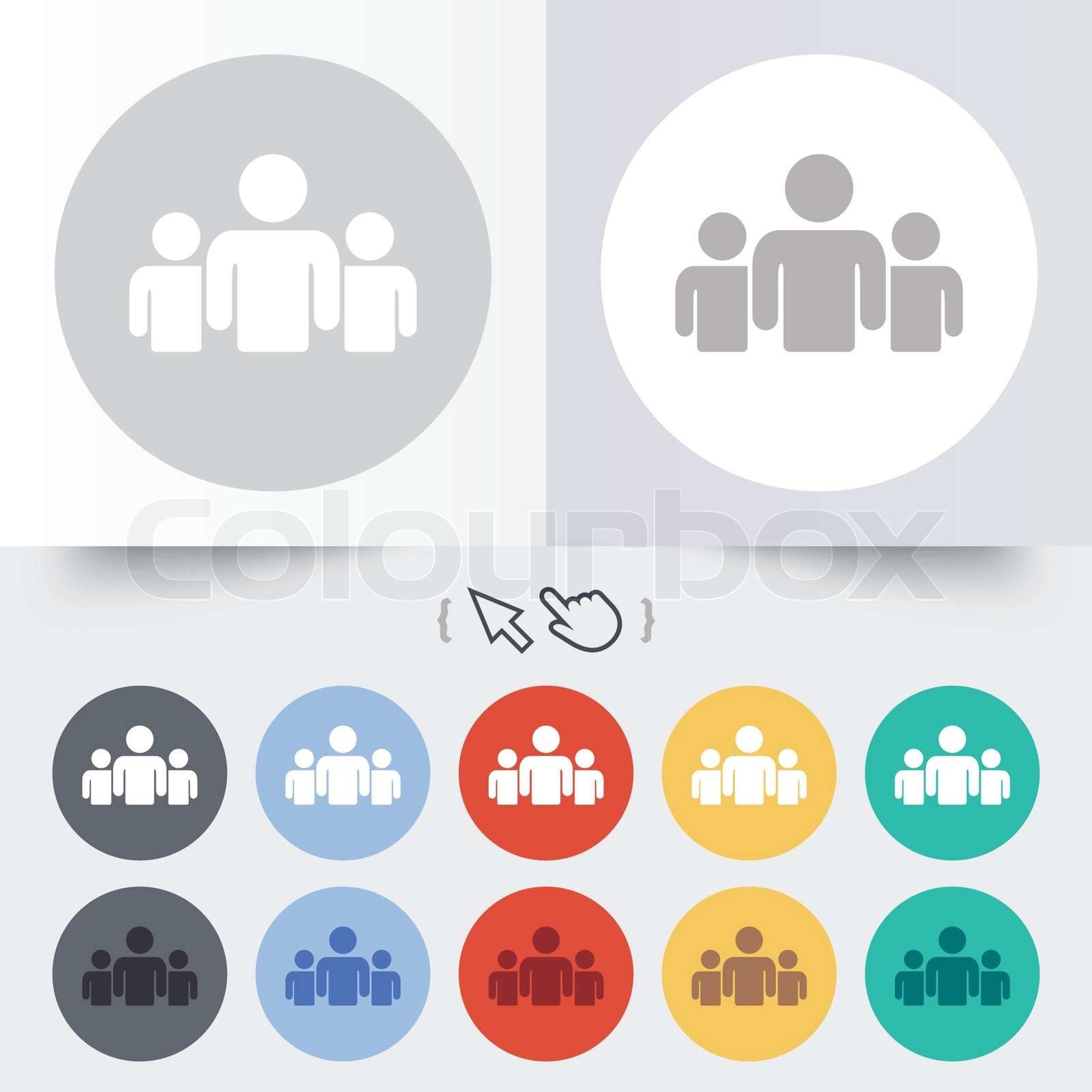 Group of people sign icon. Share symbol. | Stock vector | Colourbox