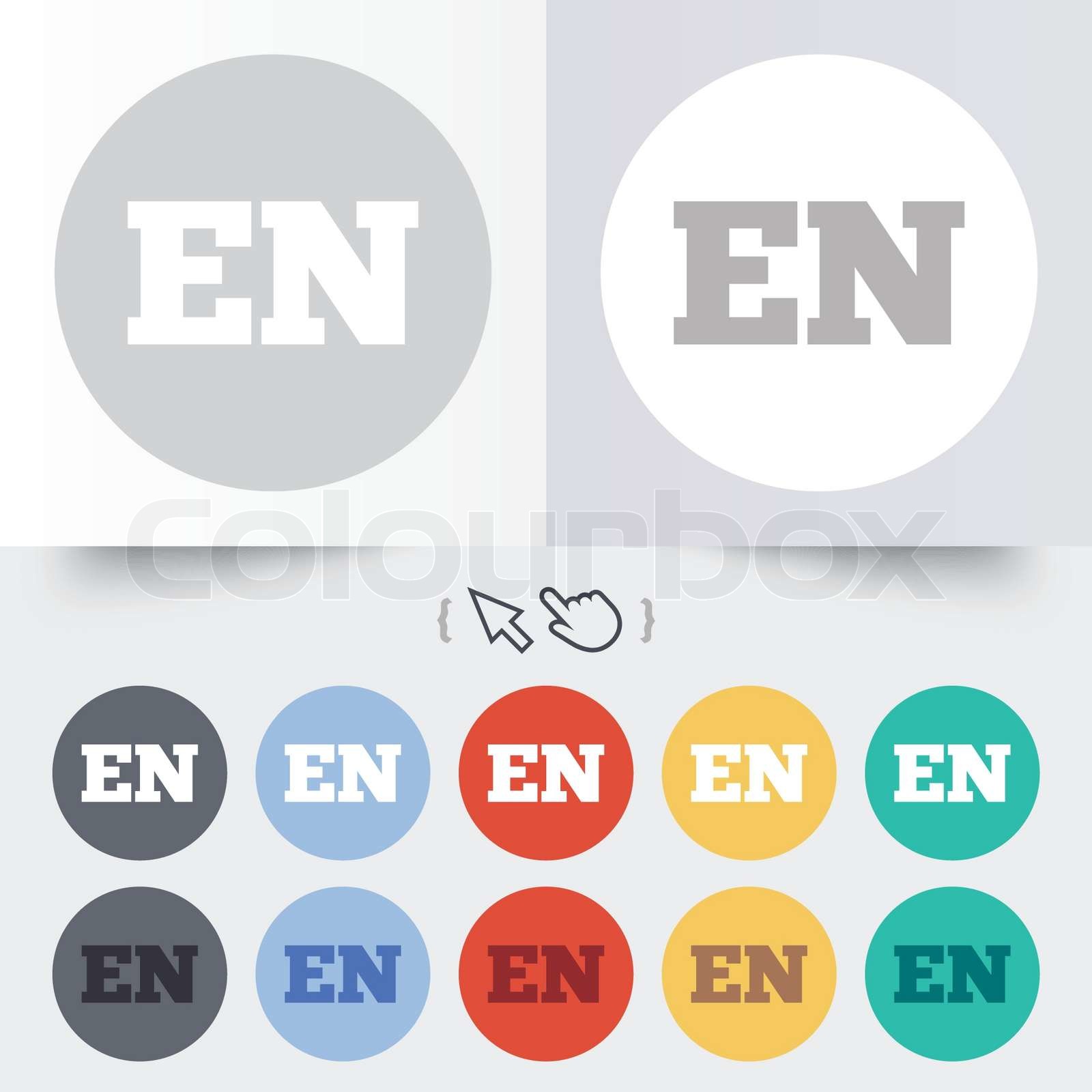 English language sign icon. EN translation. | Stock vector | Colourbox