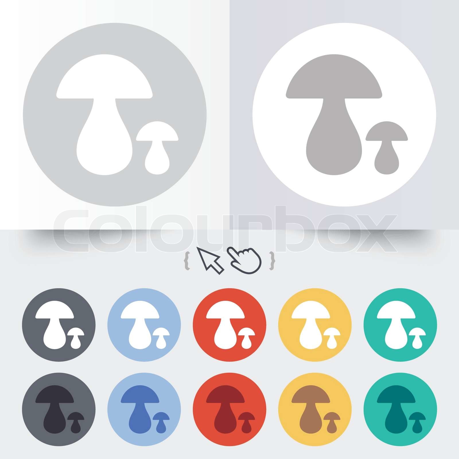 Mushroom sign icon. Boletus mushroom symbol. | Stock vector | Colourbox
