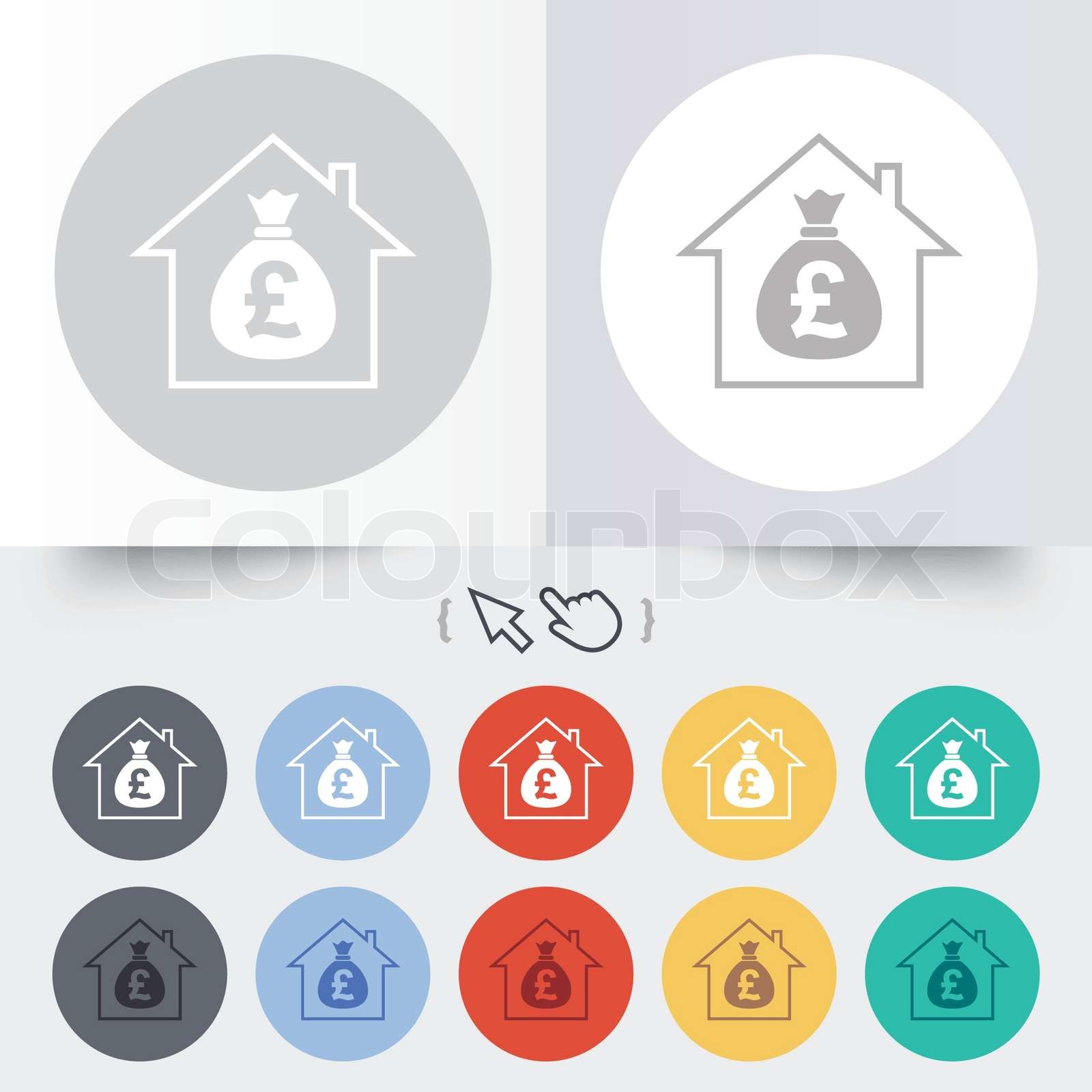 Mortgage sign icon. Real estate symbol. | Stock vector | Colourbox