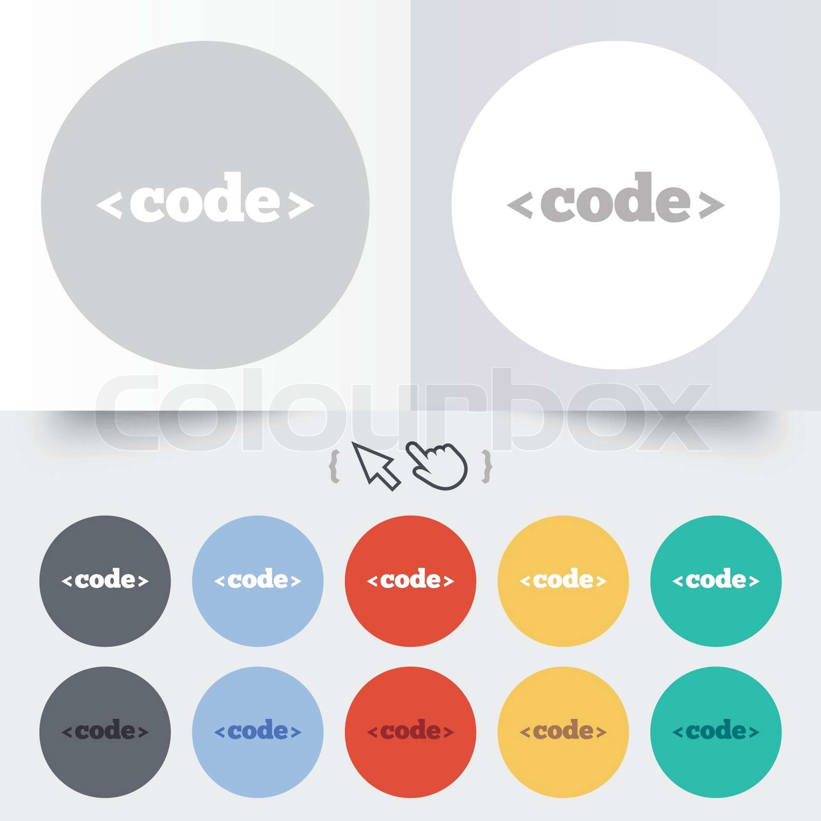 Code sign icon. Programming language symbol. | Stock vector | Colourbox