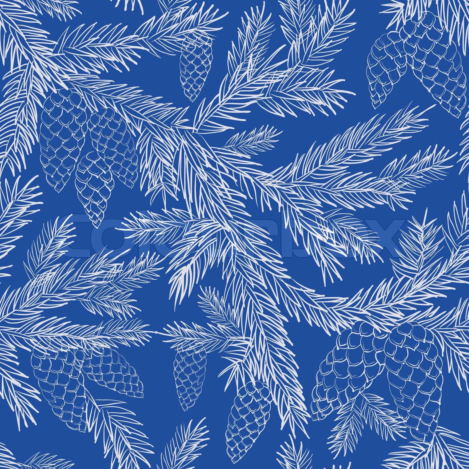 Seamless pattern fur-tree | Stock vector | Colourbox