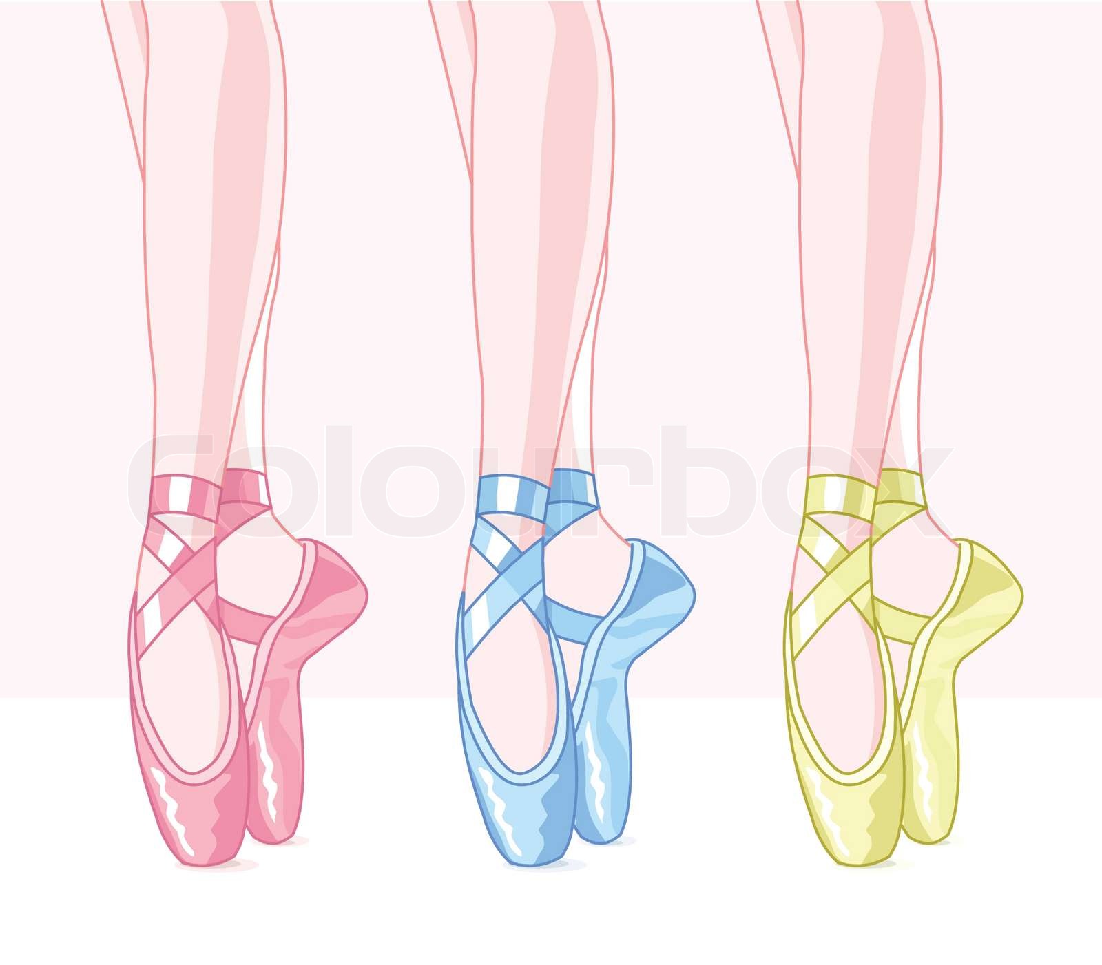 Ballet slippers | Stock vector | Colourbox