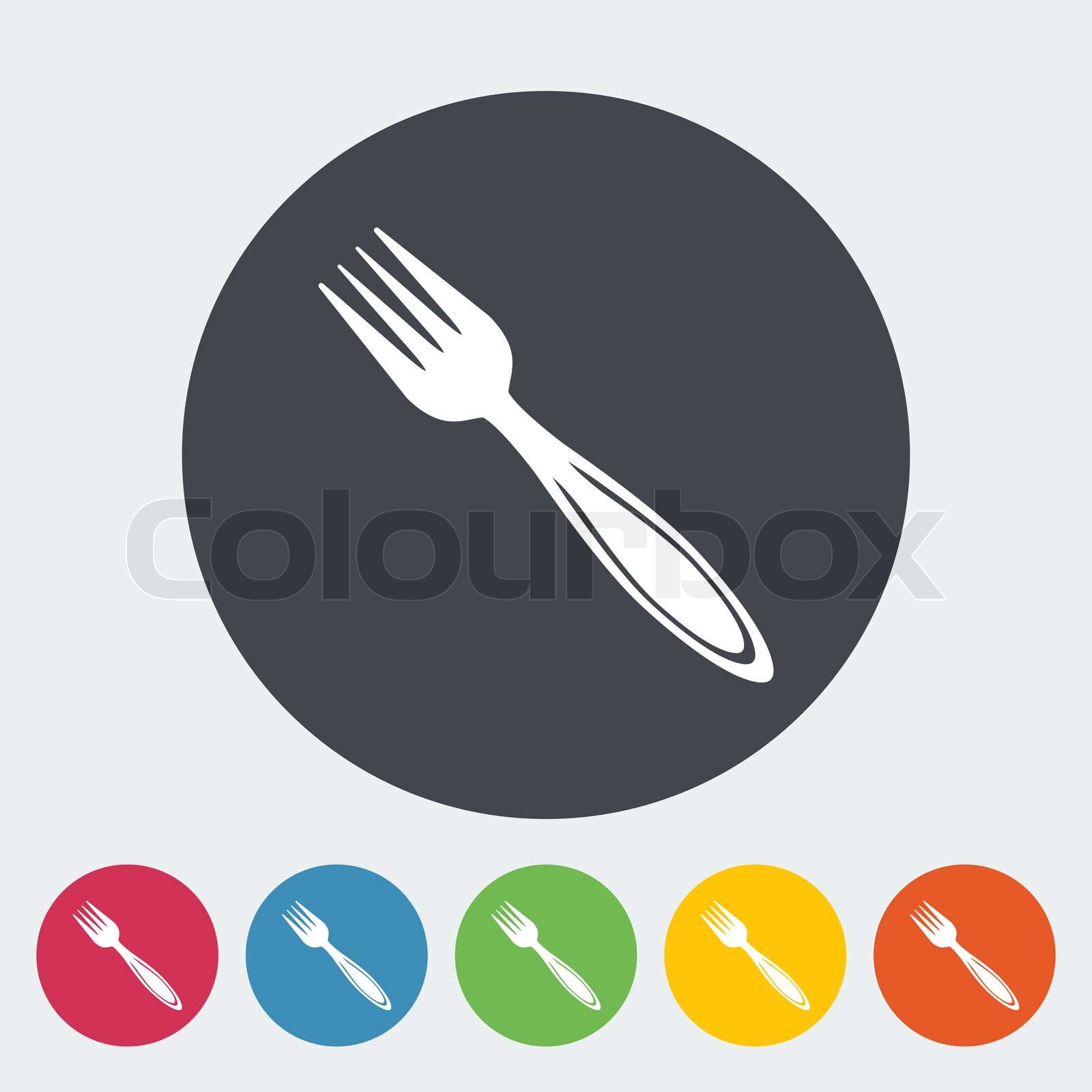 Fork icon | Stock vector | Colourbox