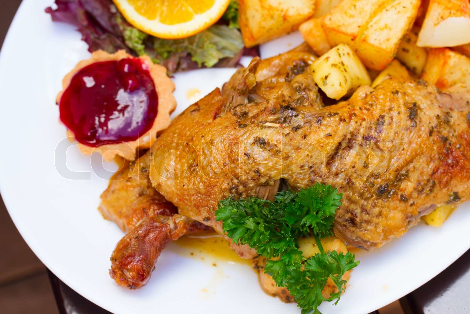 polish national dish - roasted duck | Stock image | Colourbox
