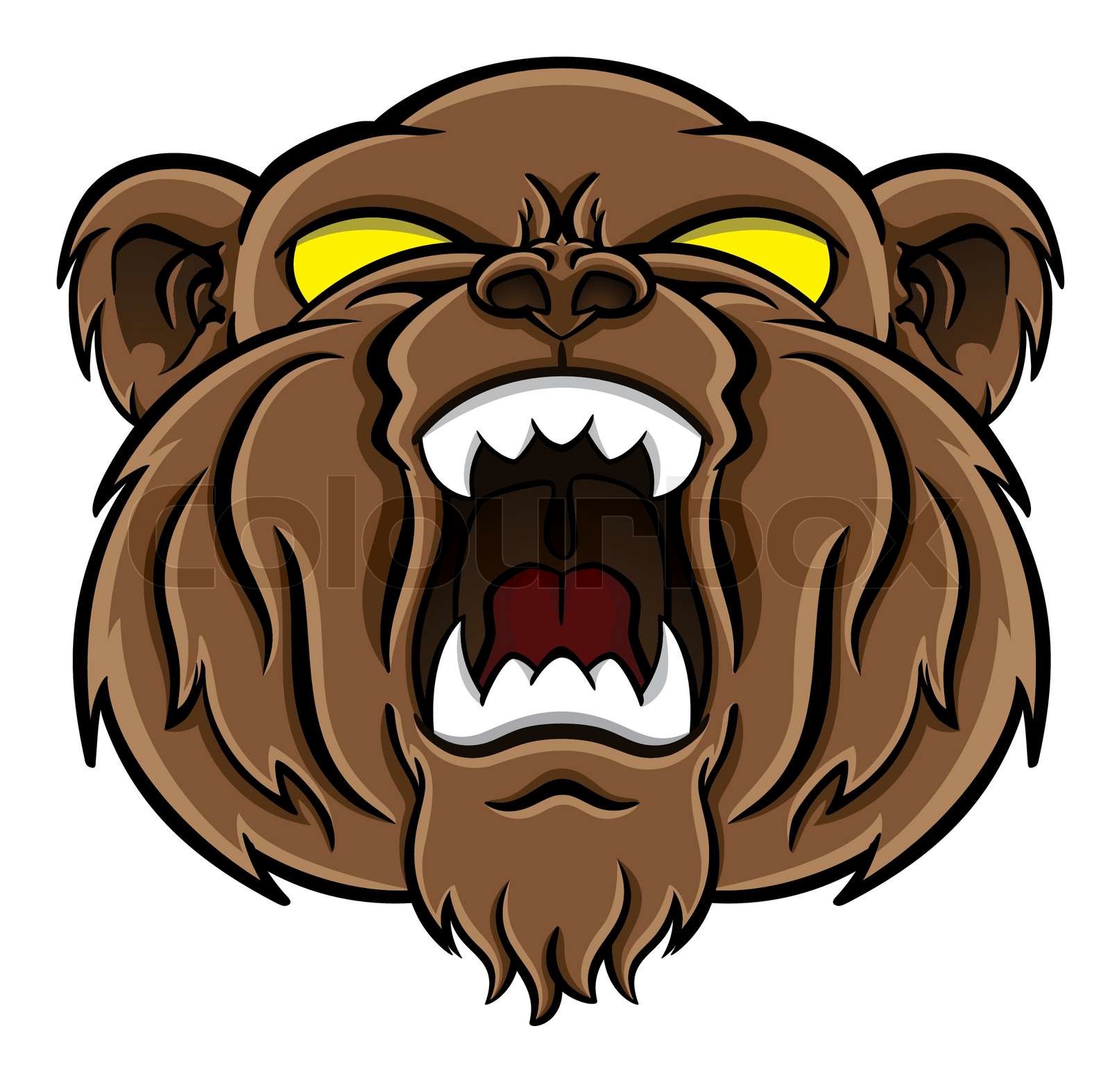 bear face | Stock vector | Colourbox