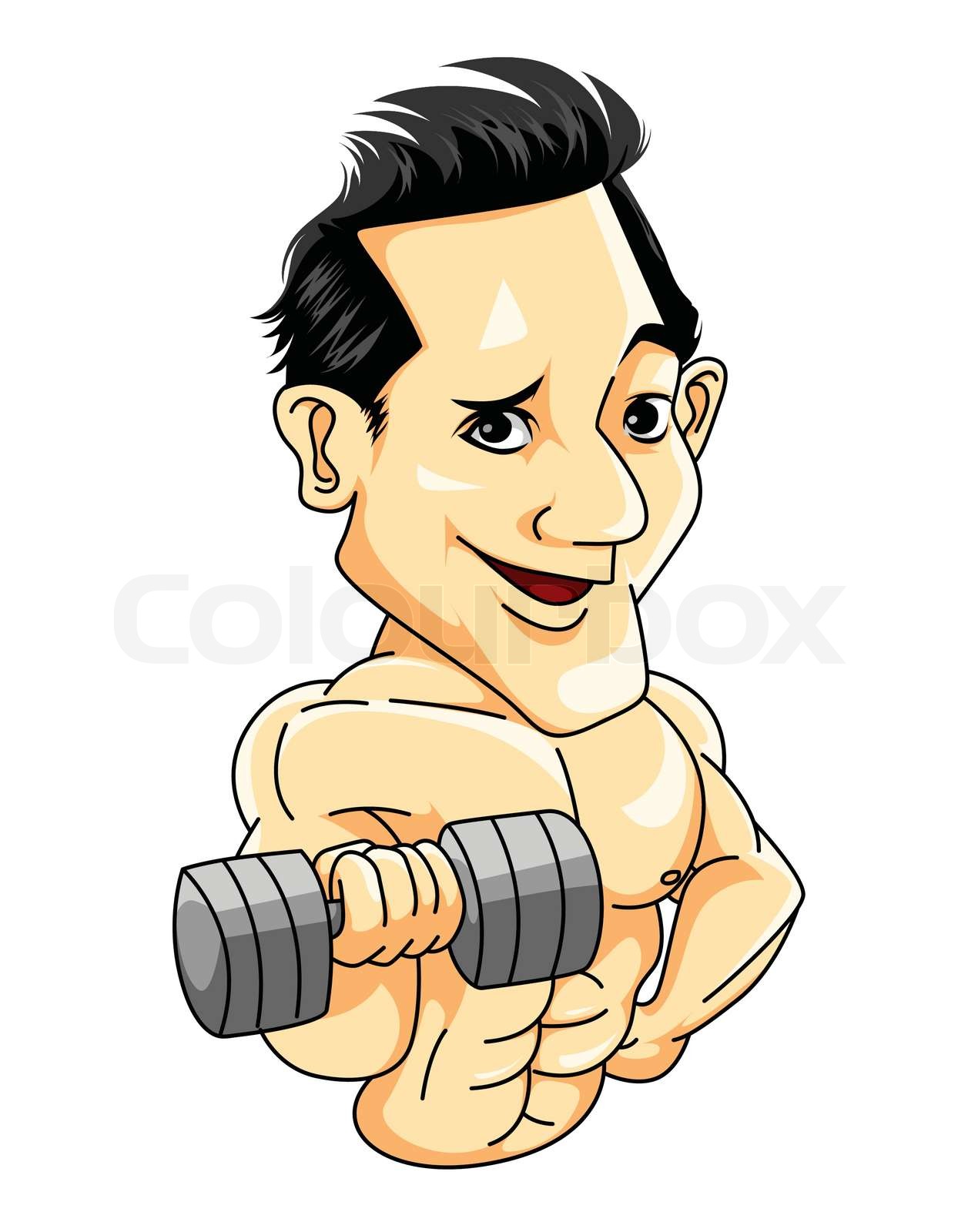 Muscle Man | Stock vector | Colourbox
