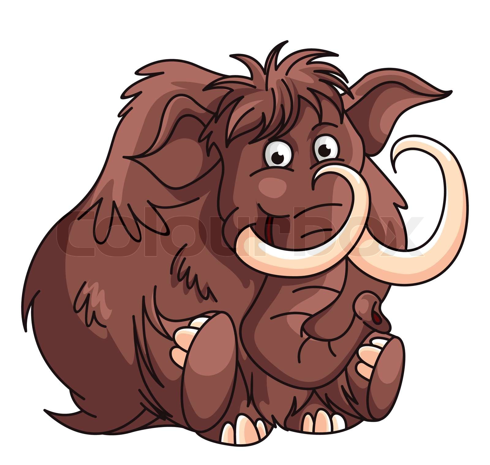 Mammoth Cartoon Illustration | Stock vector | Colourbox