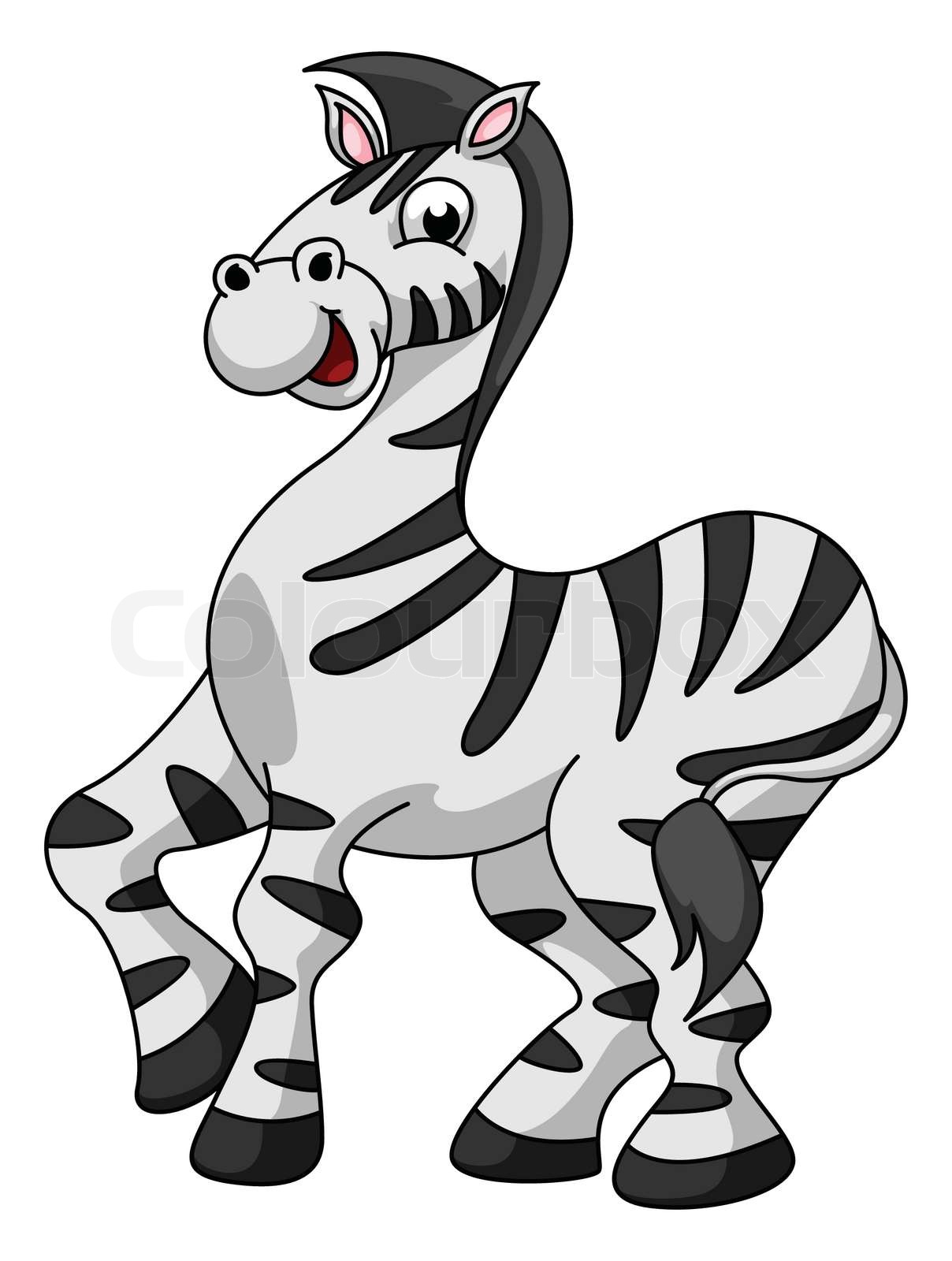 Zebra Funny Cartoon | Stock vector | Colourbox