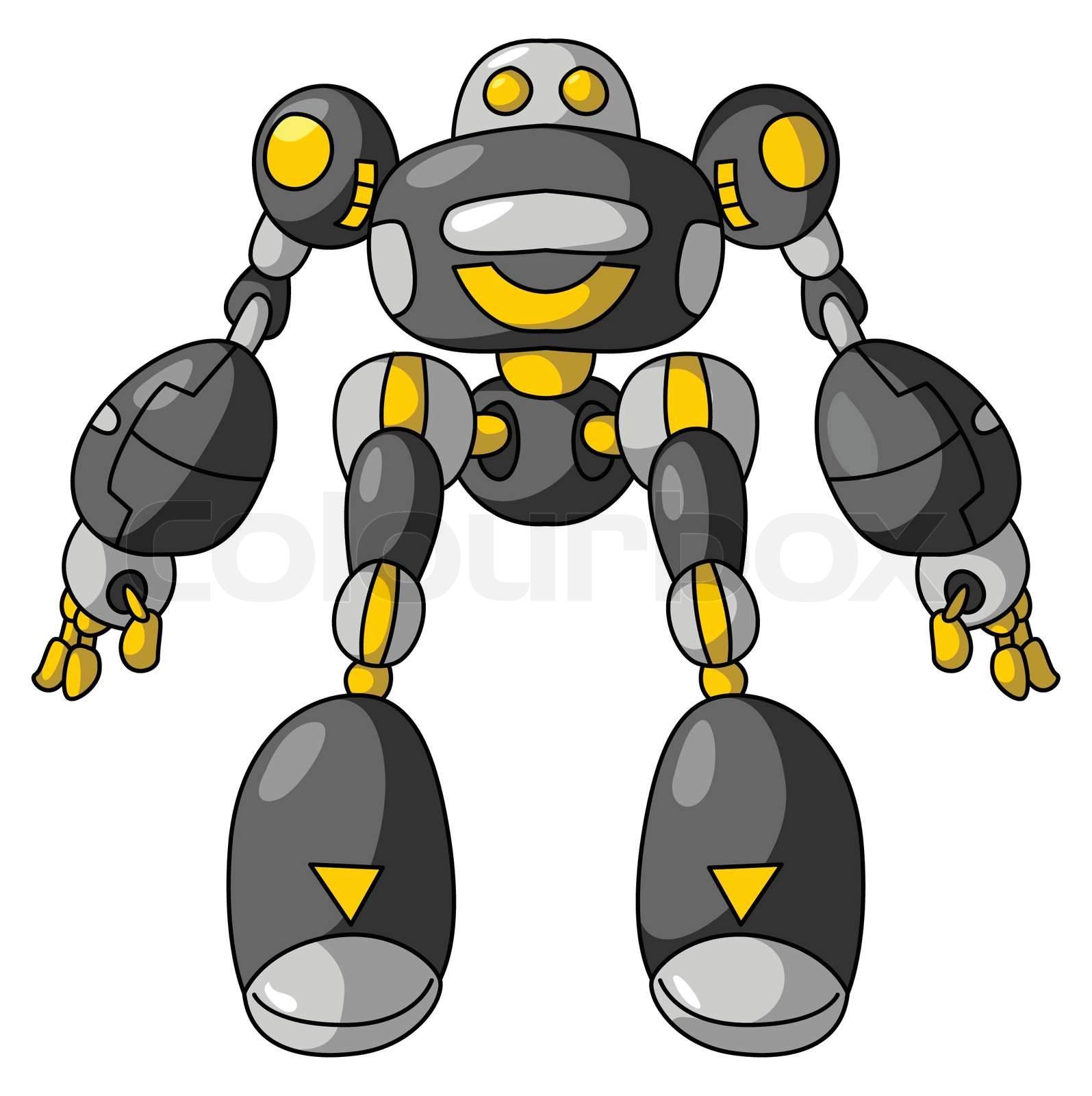 Black Robot | Stock vector | Colourbox