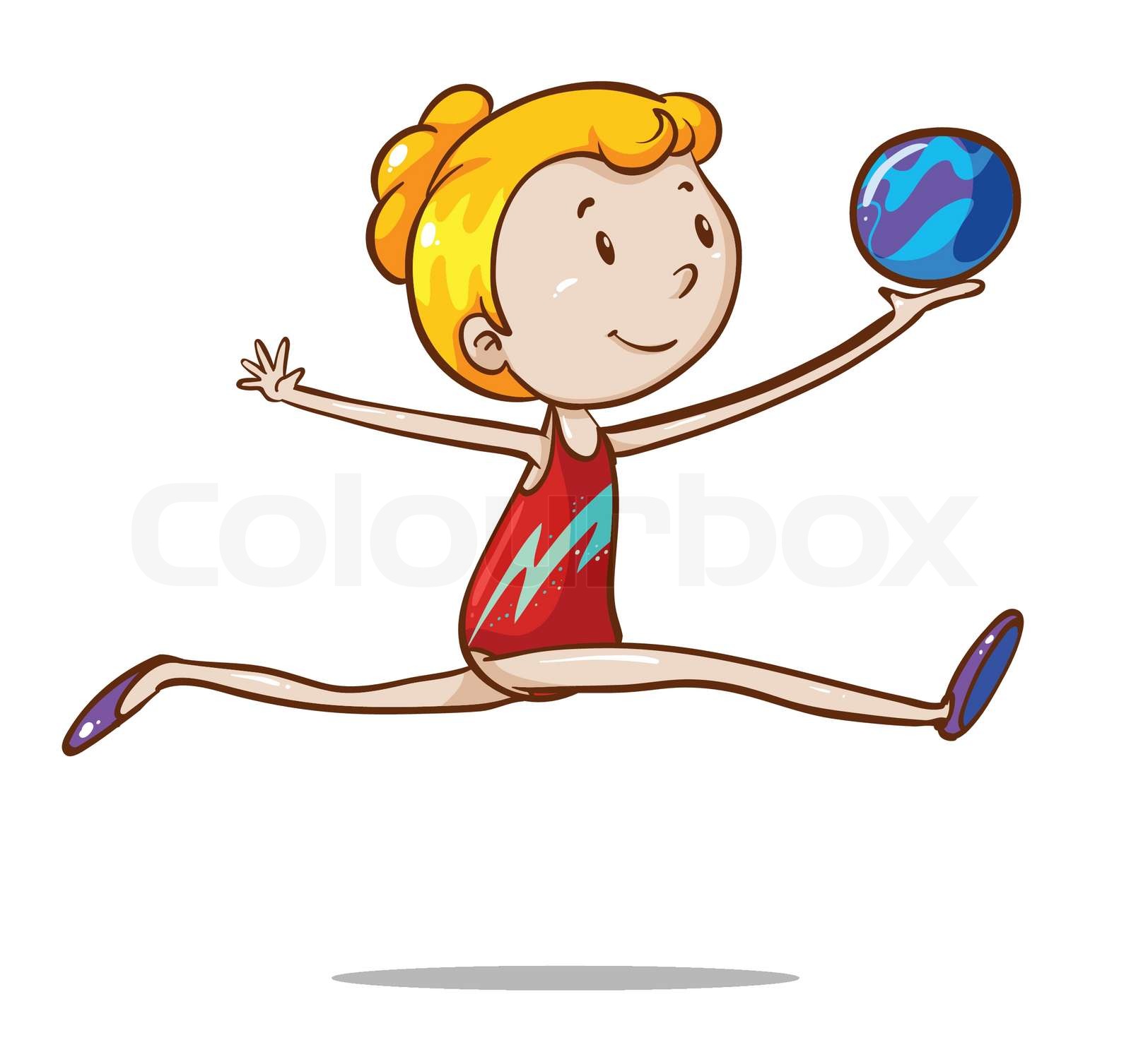 clipart, pige, gymnastisk | Stock vektor | Colourbox