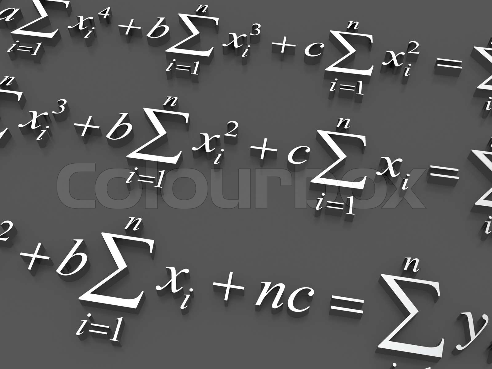 Mathematical formulas. | Stock image | Colourbox