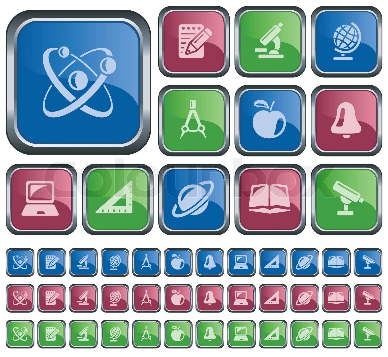 Education buttons | Stock vector | Colourbox