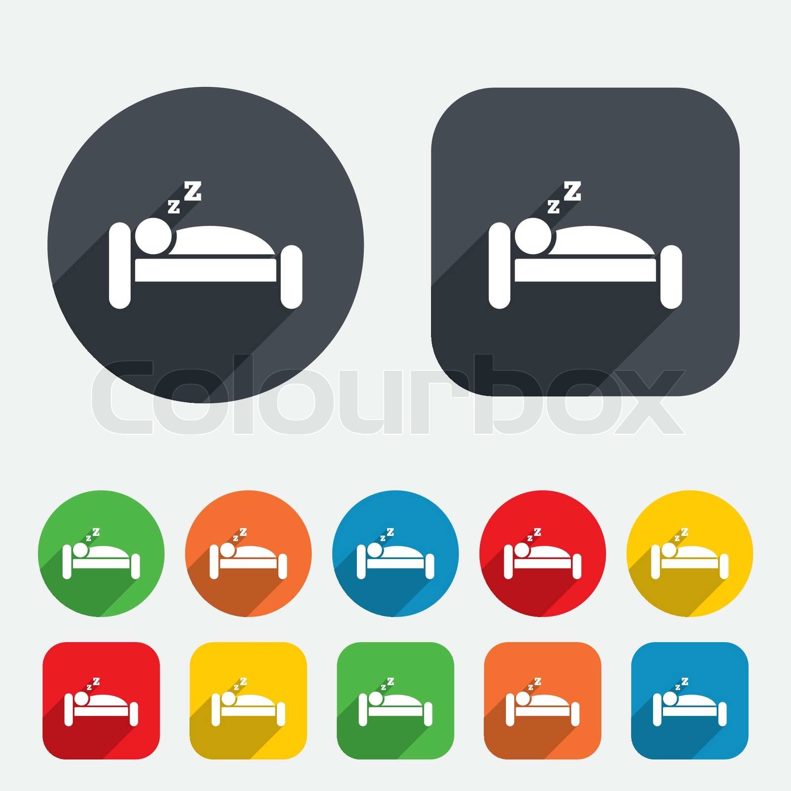 sove, seng, ikon | Stock vektor | Colourbox