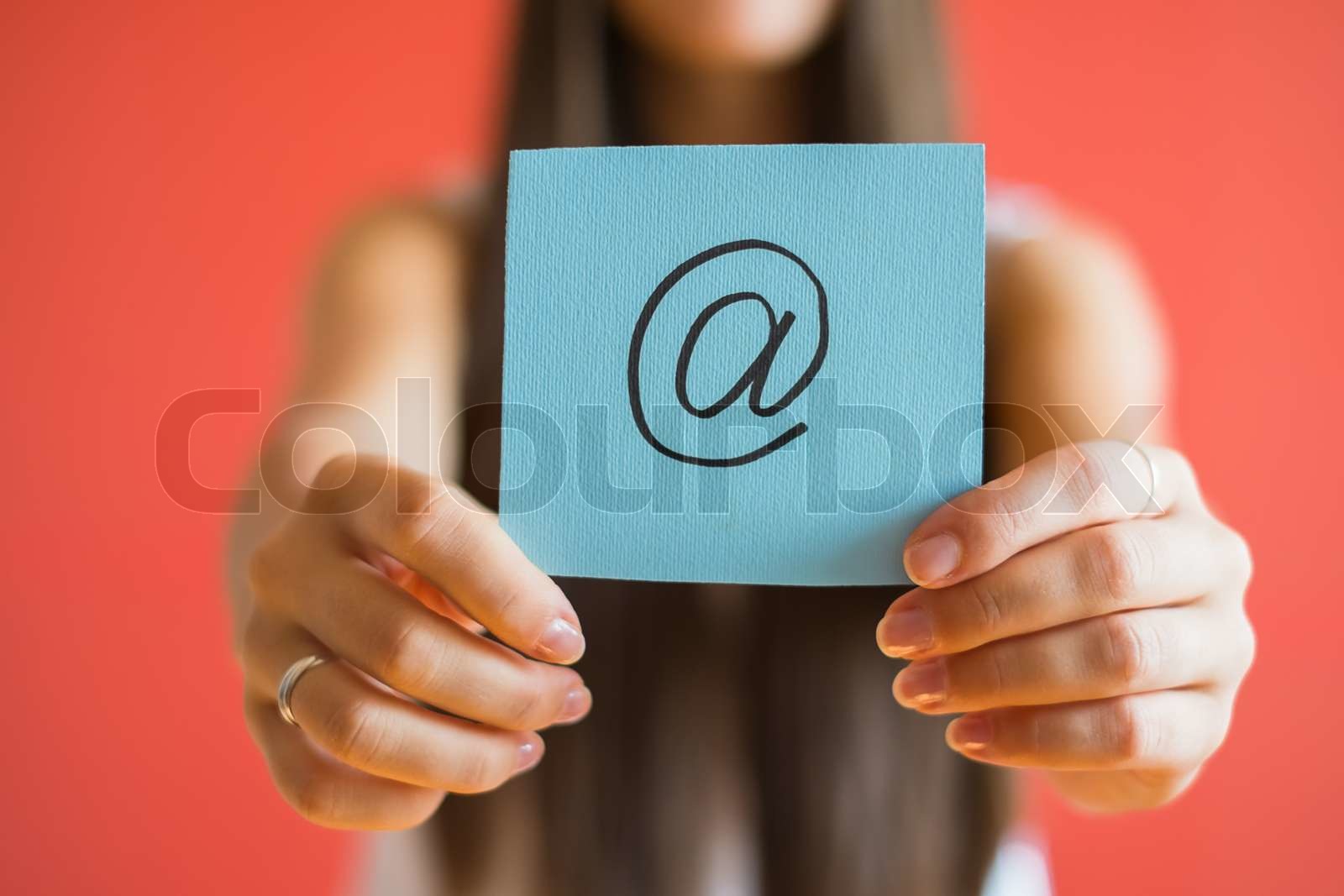 email icon drawing in hand | Stock image | Colourbox