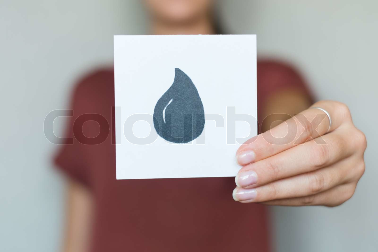 drawing image drop in hand | Stock image | Colourbox