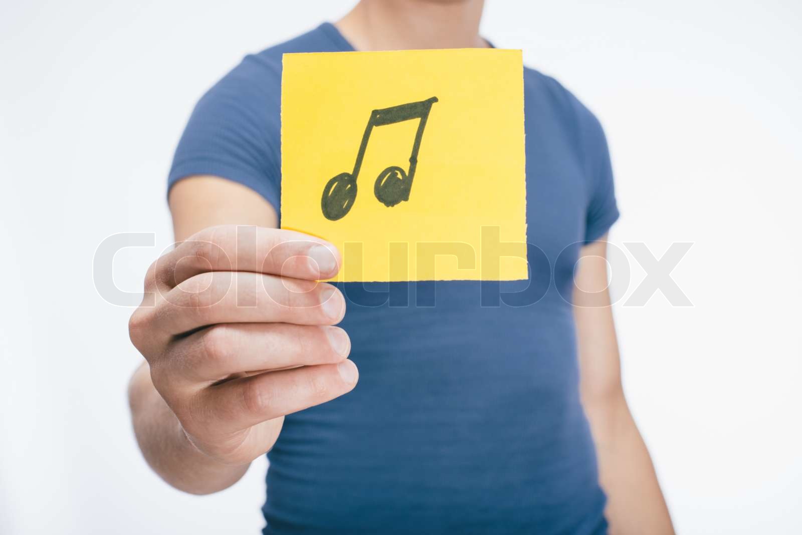 drawing picture in hand note | Stock image | Colourbox