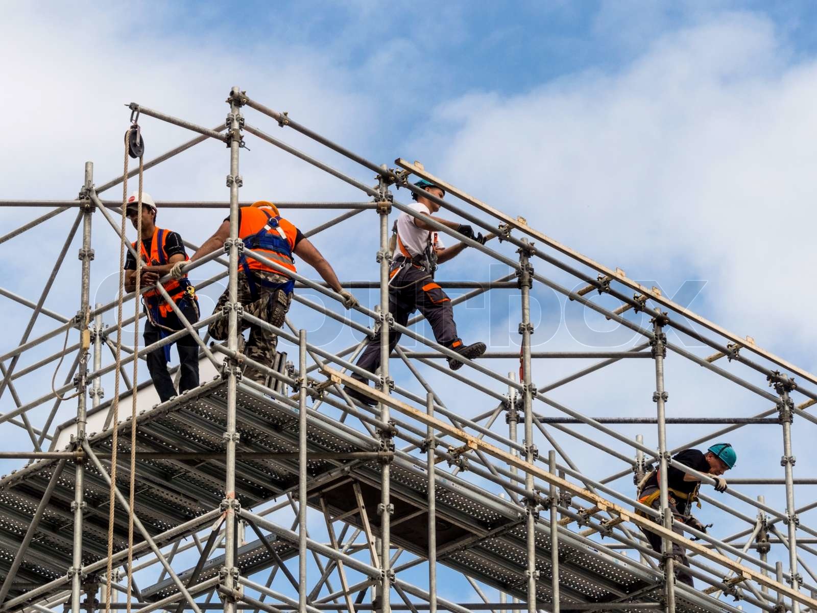 construction worker on a scaffold | Stock image | Colourbox
