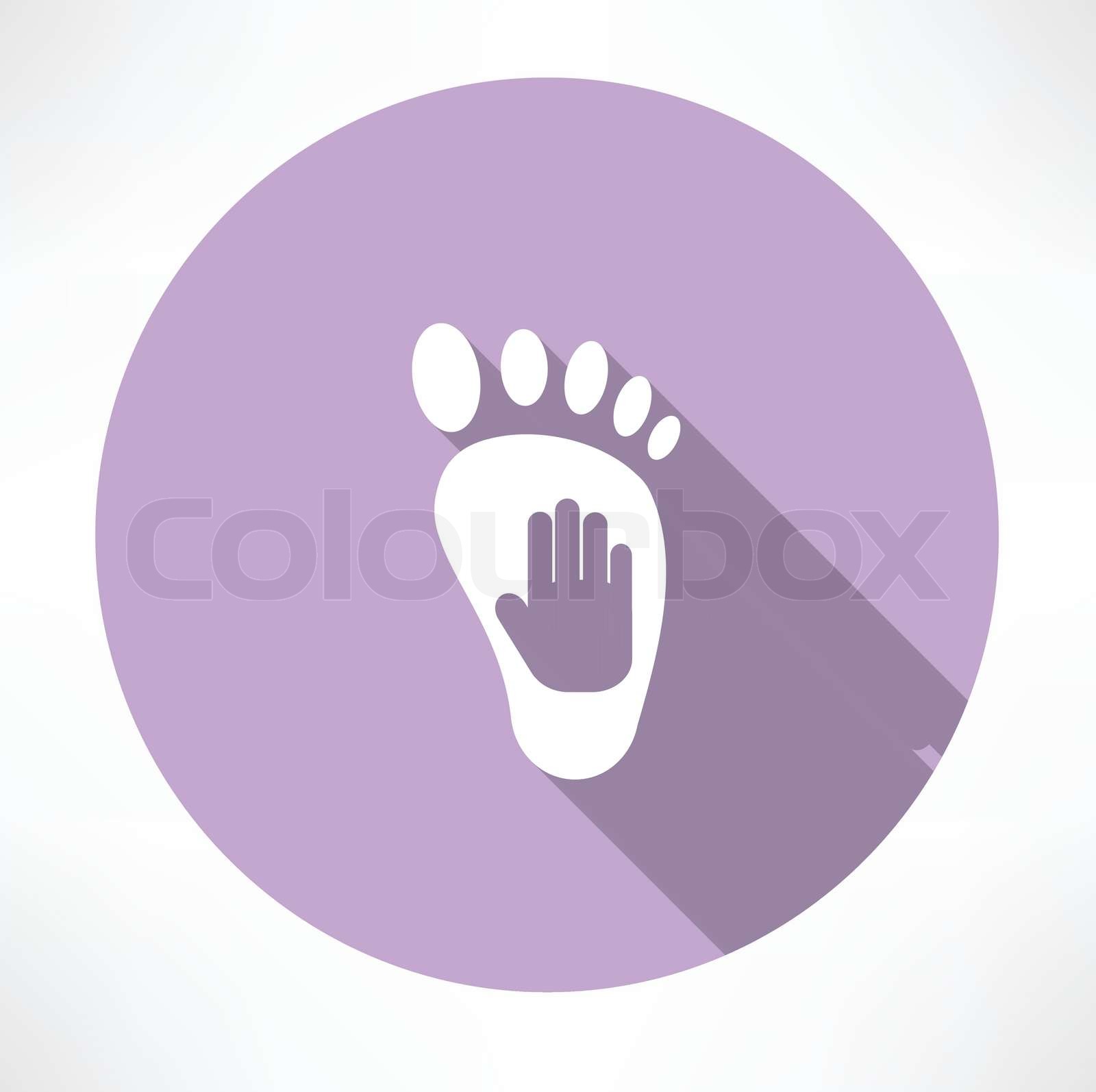leg and hand print icon | Stock vector | Colourbox