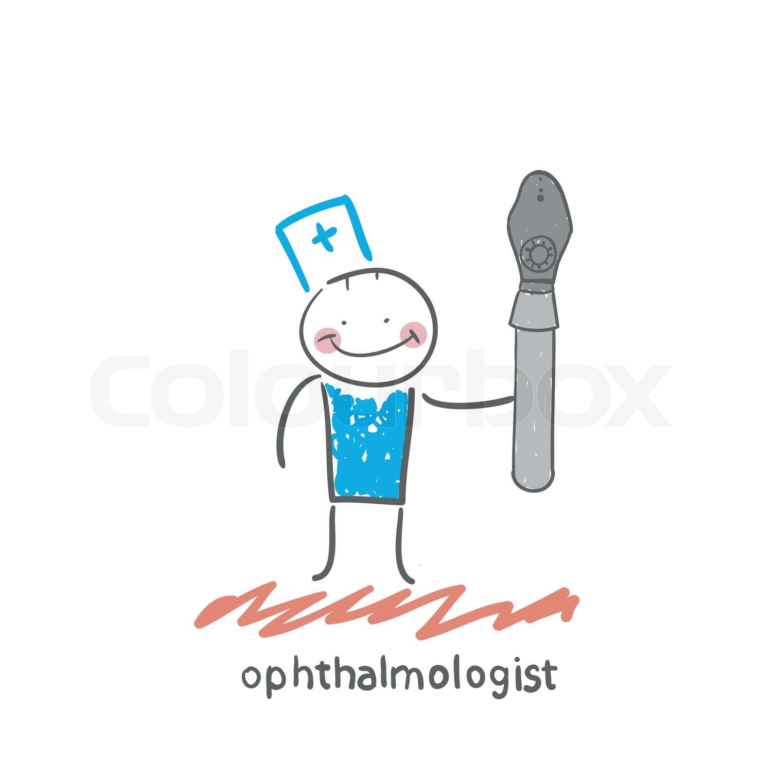 Ophthalmologist With A Device For Eye Tests Stock Vector Colourbox ophthalmologist-with-a-device-for-eye-tests-stock-vector-colourbox